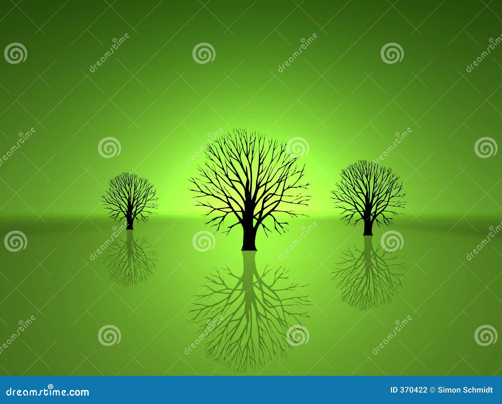 Green Trees stock illustration. Illustration of effect - 370422