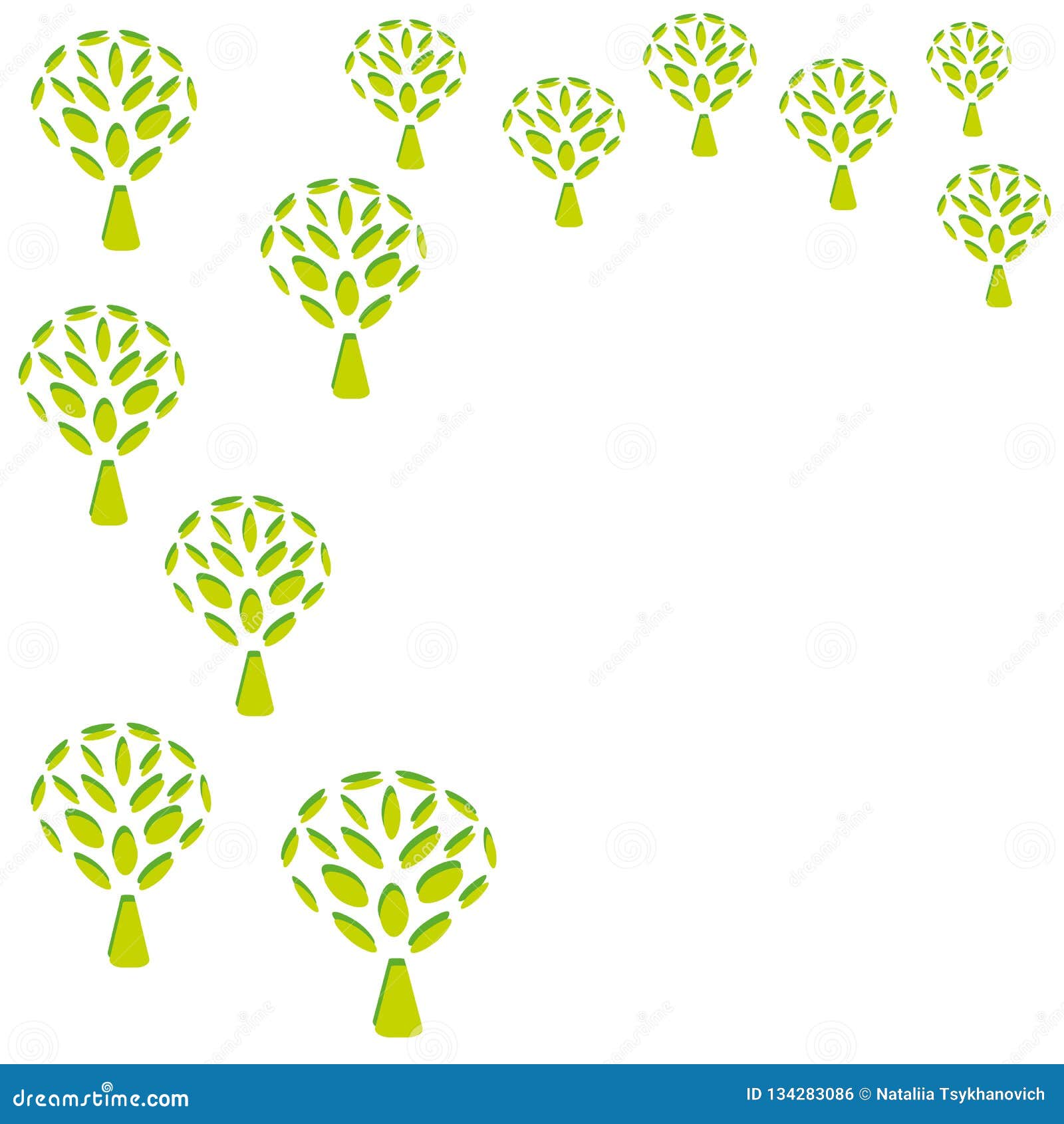 Green Trees Background Patterns Stock Vector - Illustration of natural ...