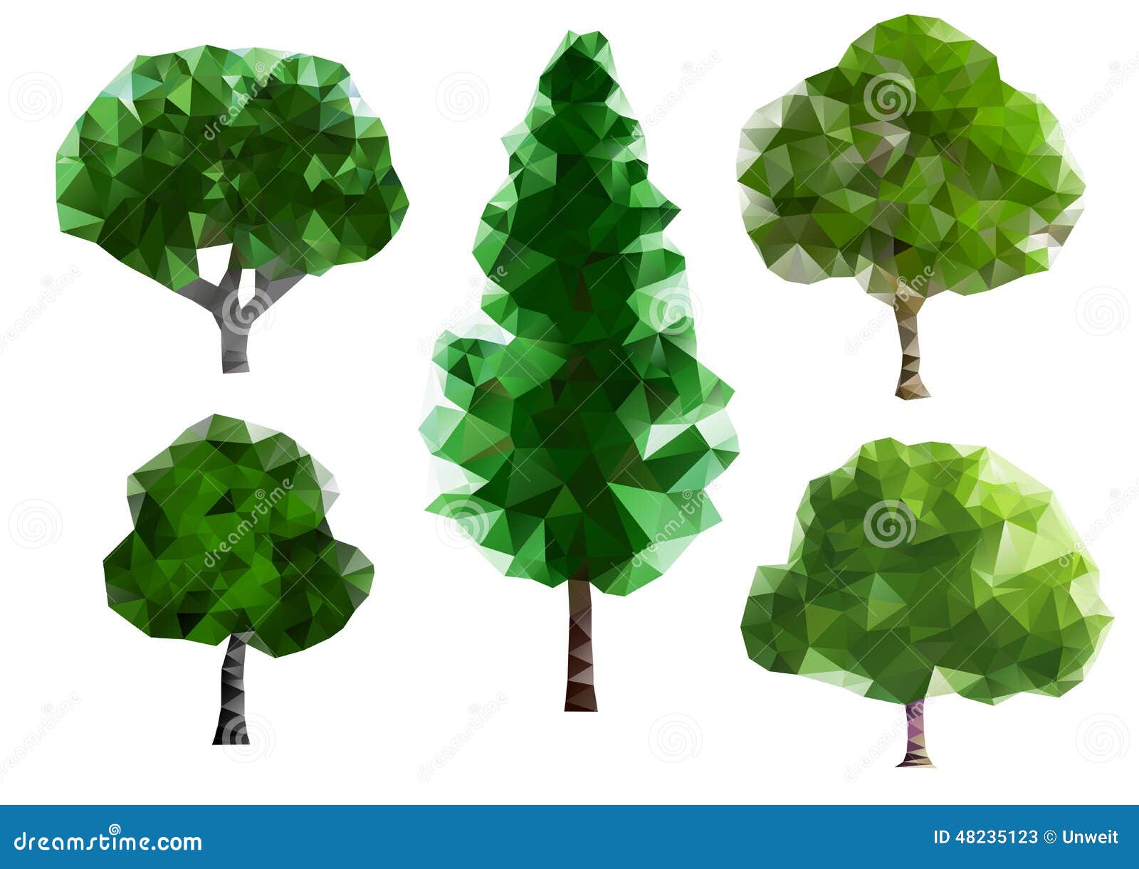 Green Trees stock vector. Illustration of decoration - 48235123