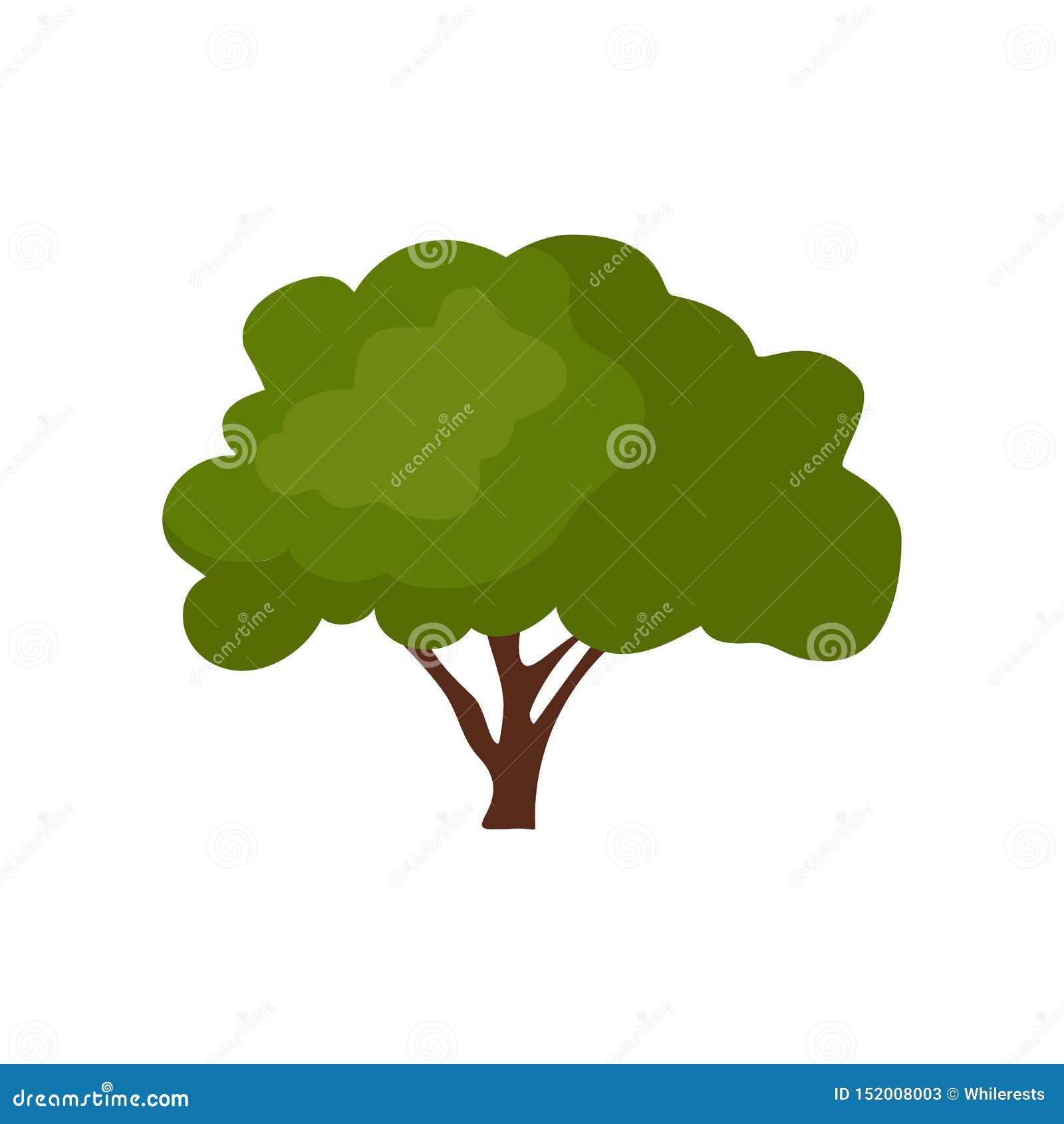 Green Trees Icon Design Isolated on White Background. Vector Stock ...