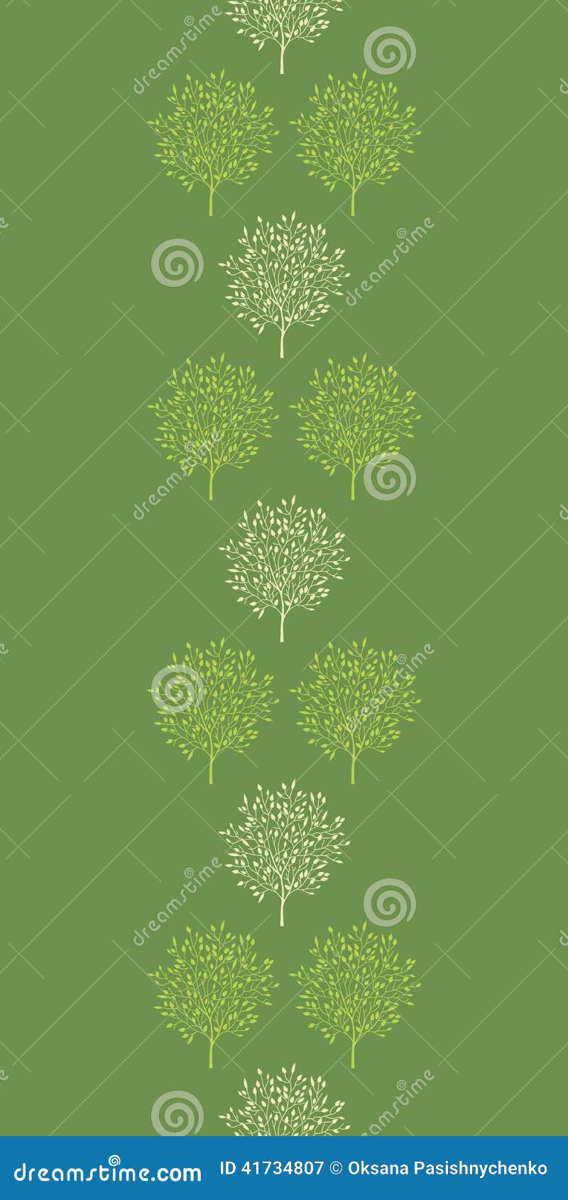 Green Trees Stripes Vertical Seamless Pattern Stock Vector ...