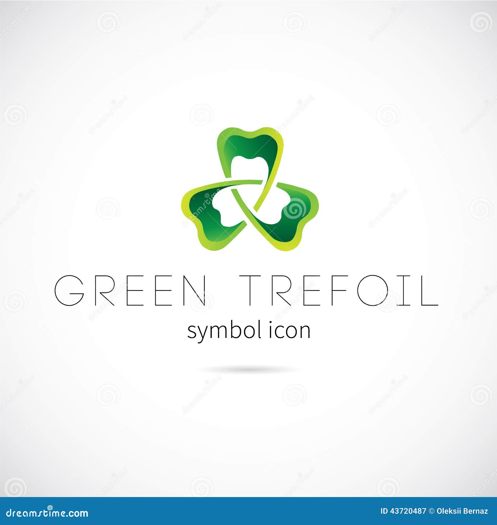 Green Trefoil Vector Concept Symbol Icon or Label Stock Vector ...