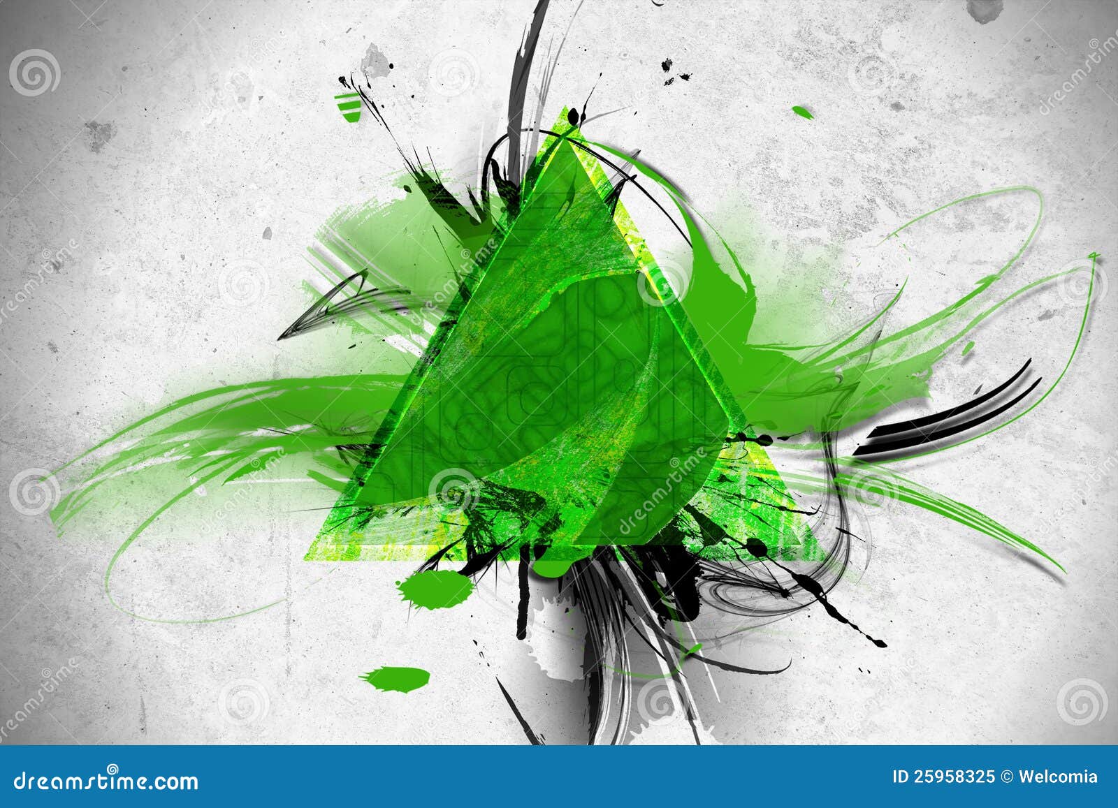 Green Triangle stock illustration. Illustration of creative - 25958325