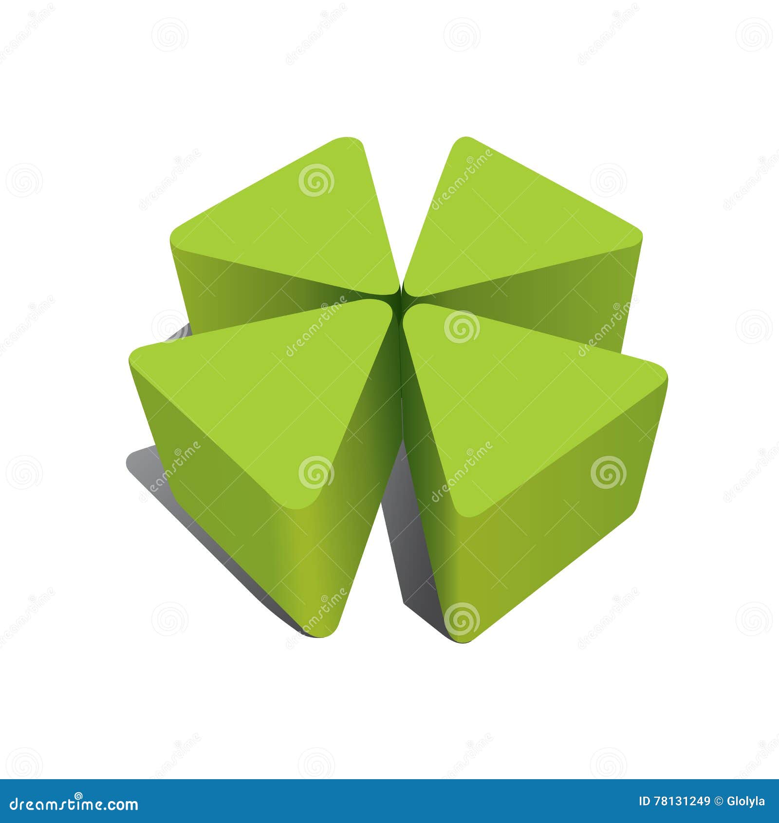 Green Triangle 3d stock vector. Illustration of light - 78131249