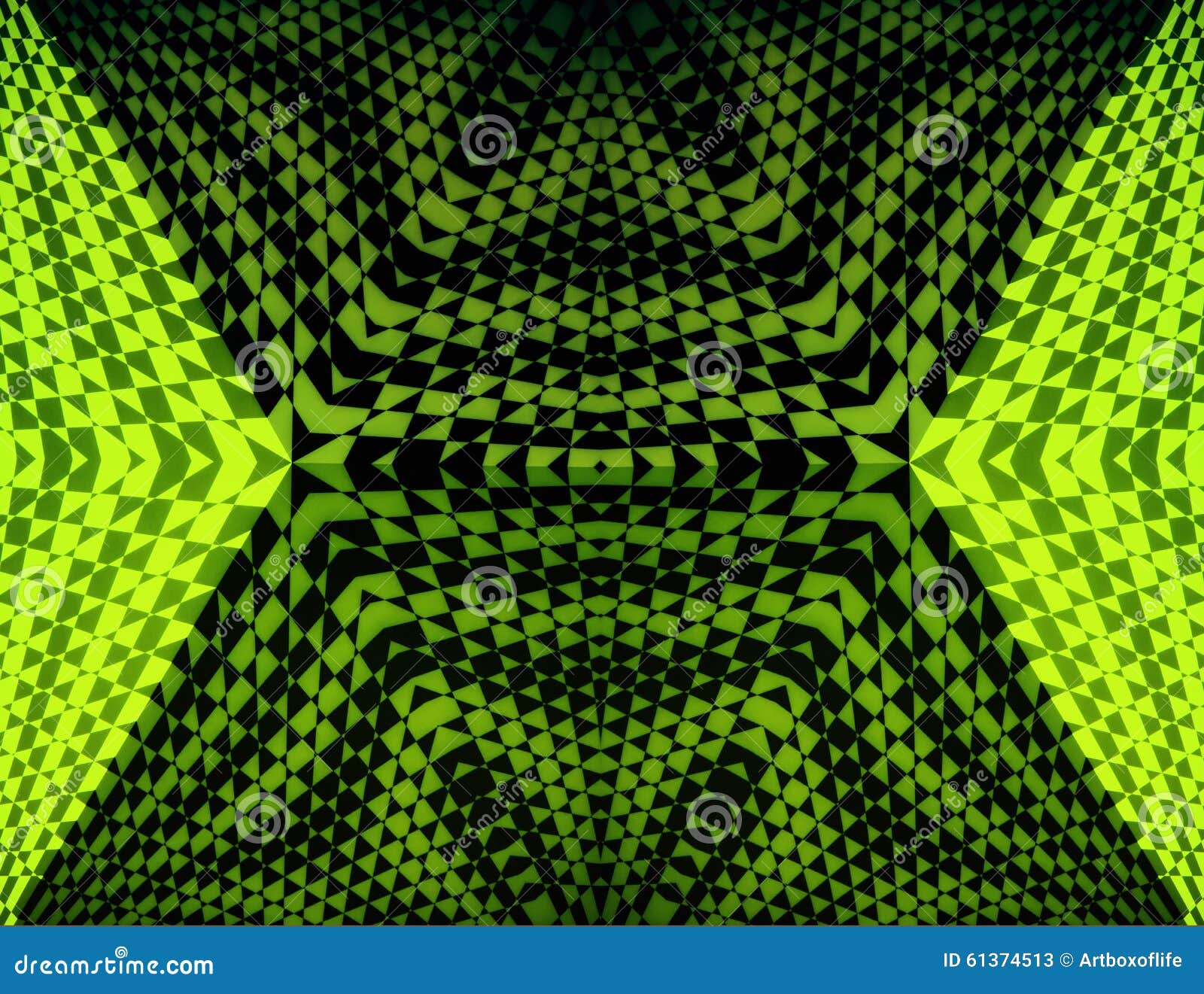 Green Triangle Optical Illusion Stock Illustration - Illustration of ...