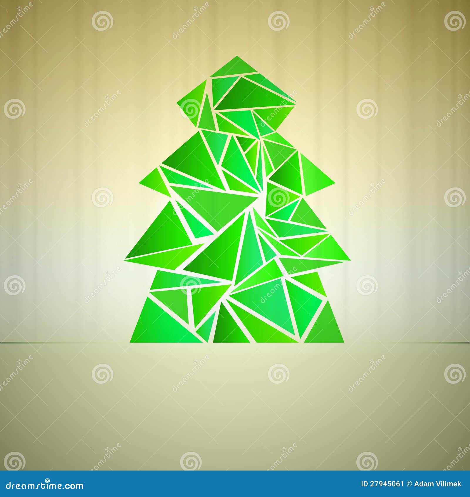 Green Triangle Tree Cluster Vector Stock Vector - Illustration of blur ...