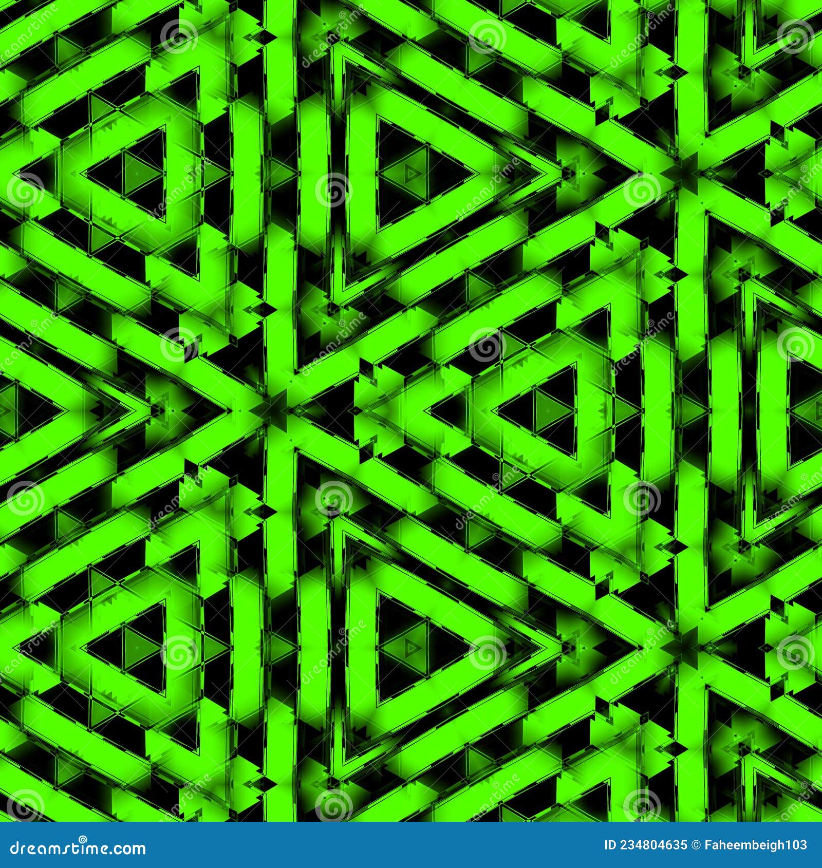 Green Triangles Art Pattern Texture Background Design Stock ...