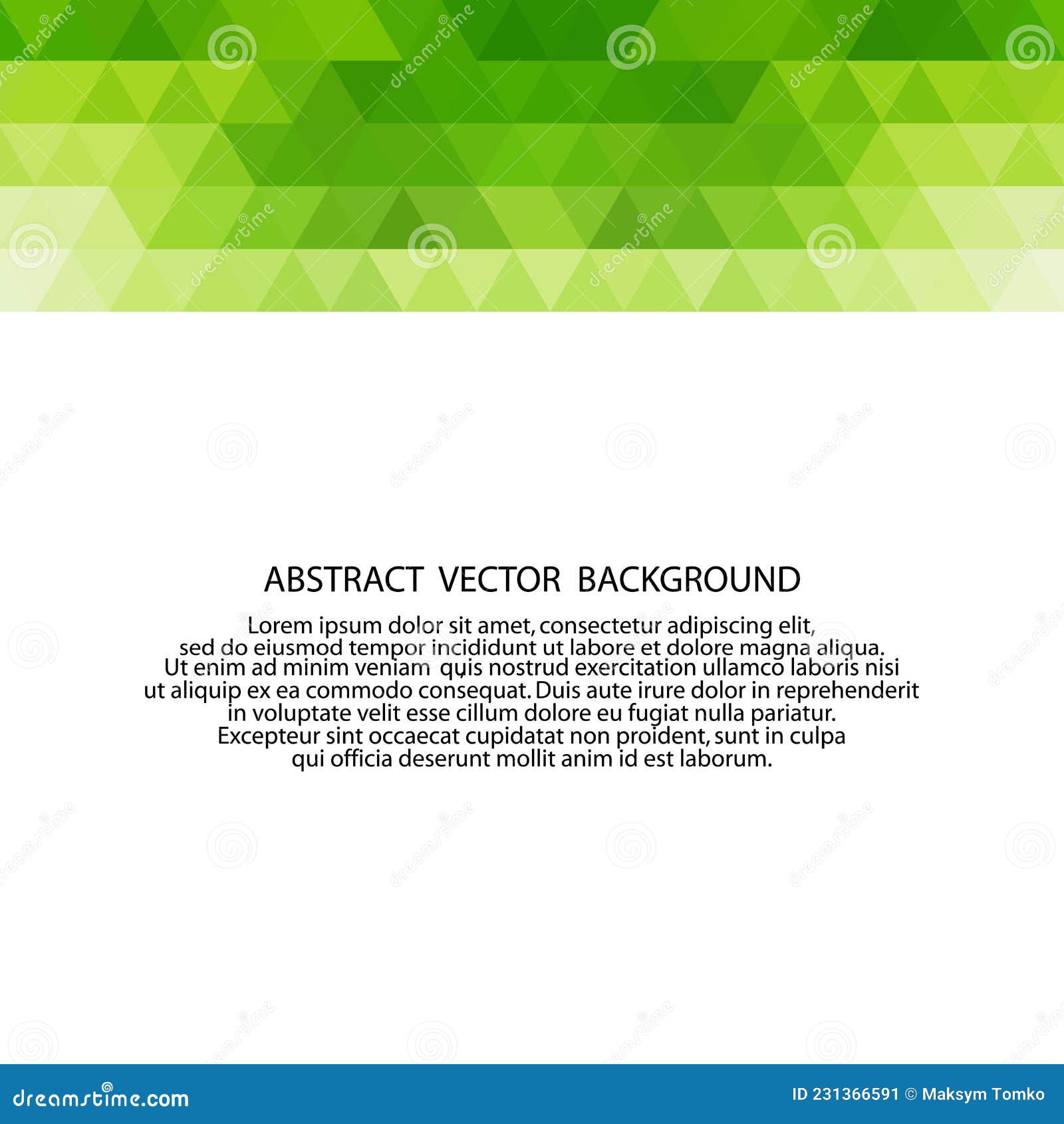 Green Triangular Background for Advertising. Abstract Template for Presentation. Polygonal Style ...