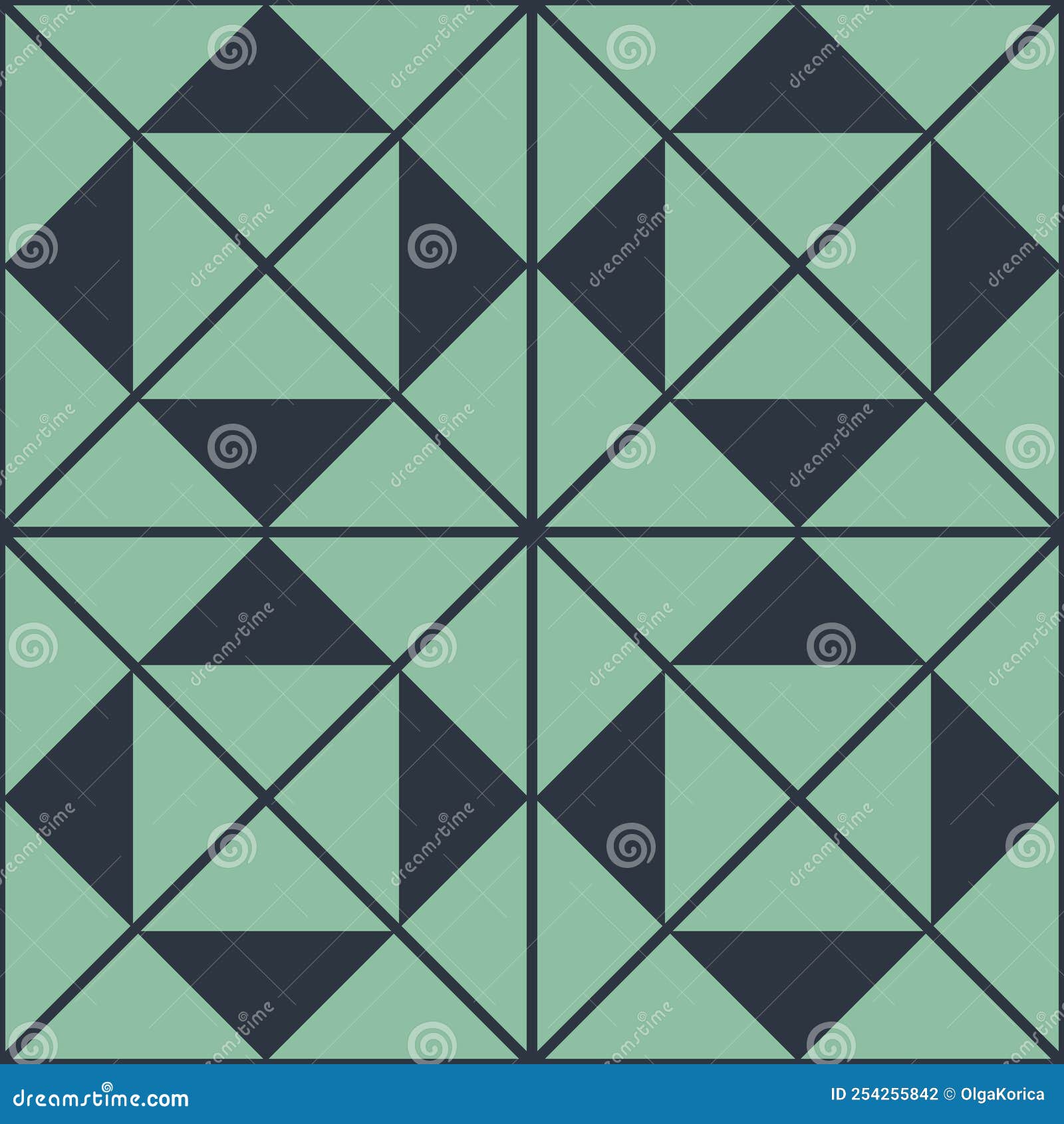 Green Triangular Background Seamless Pattern for Wrapping Paper and ...