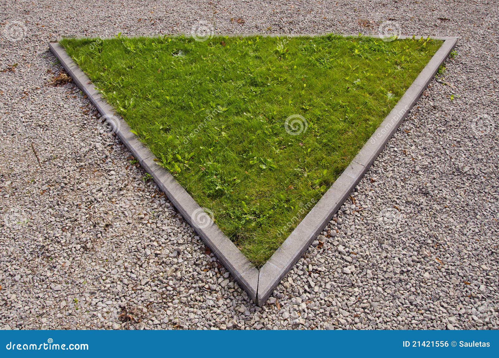 Green triangular island. stock photo. Image of island - 21421556