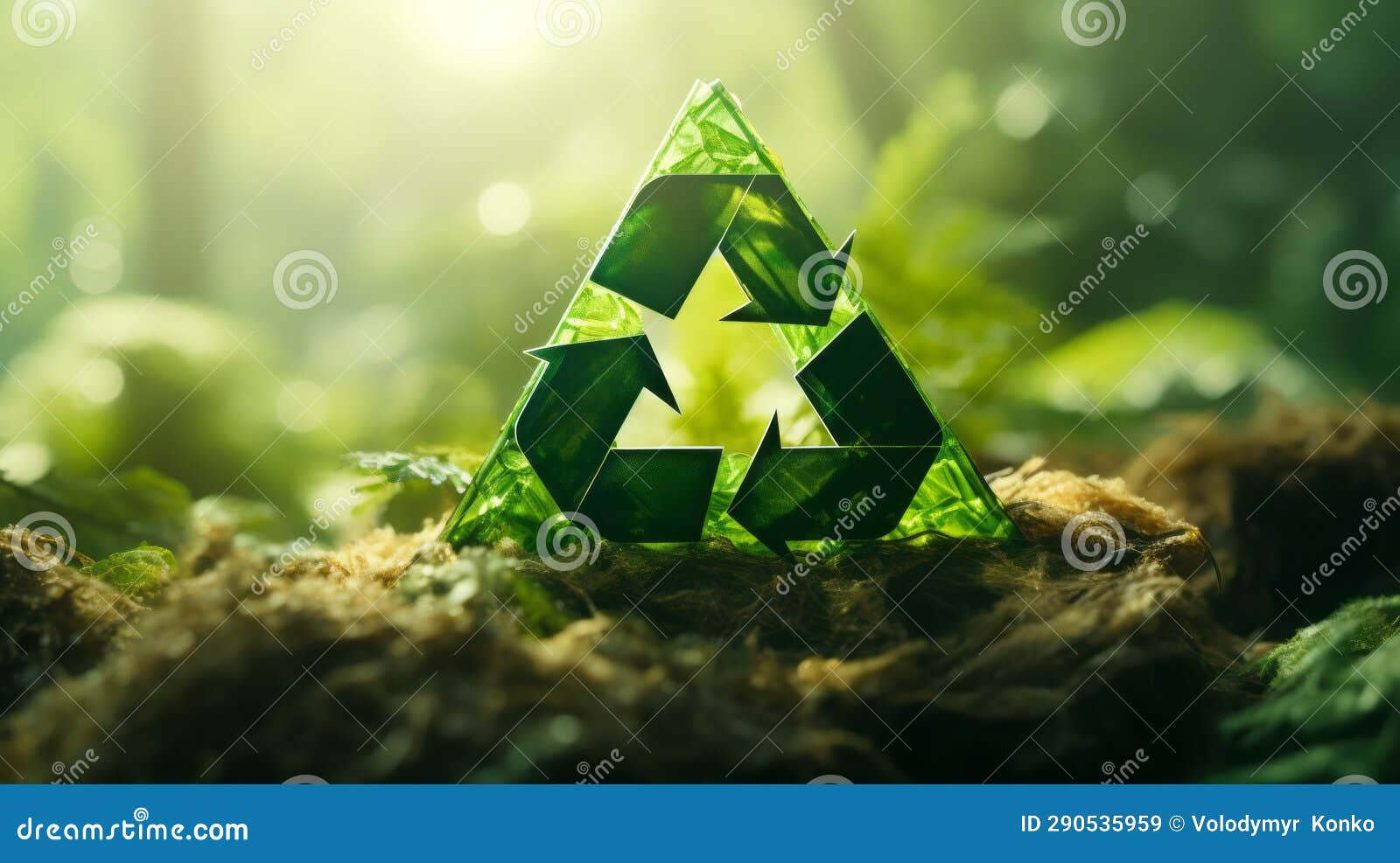 A Green Triangular Object in the Midst of a Lush Forest Stock Image ...