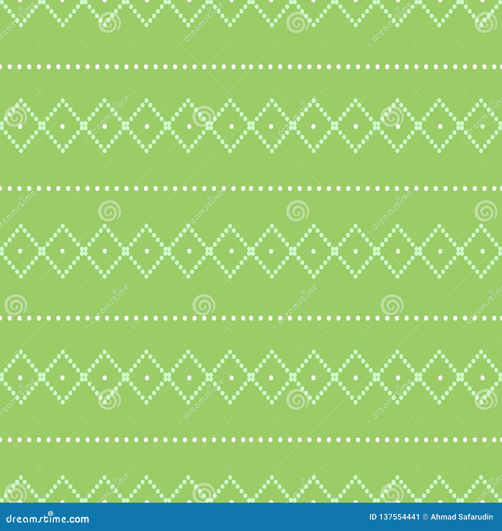 Green Tribal Motif Seamless Pattern Vector Illustration Stock Vector ...