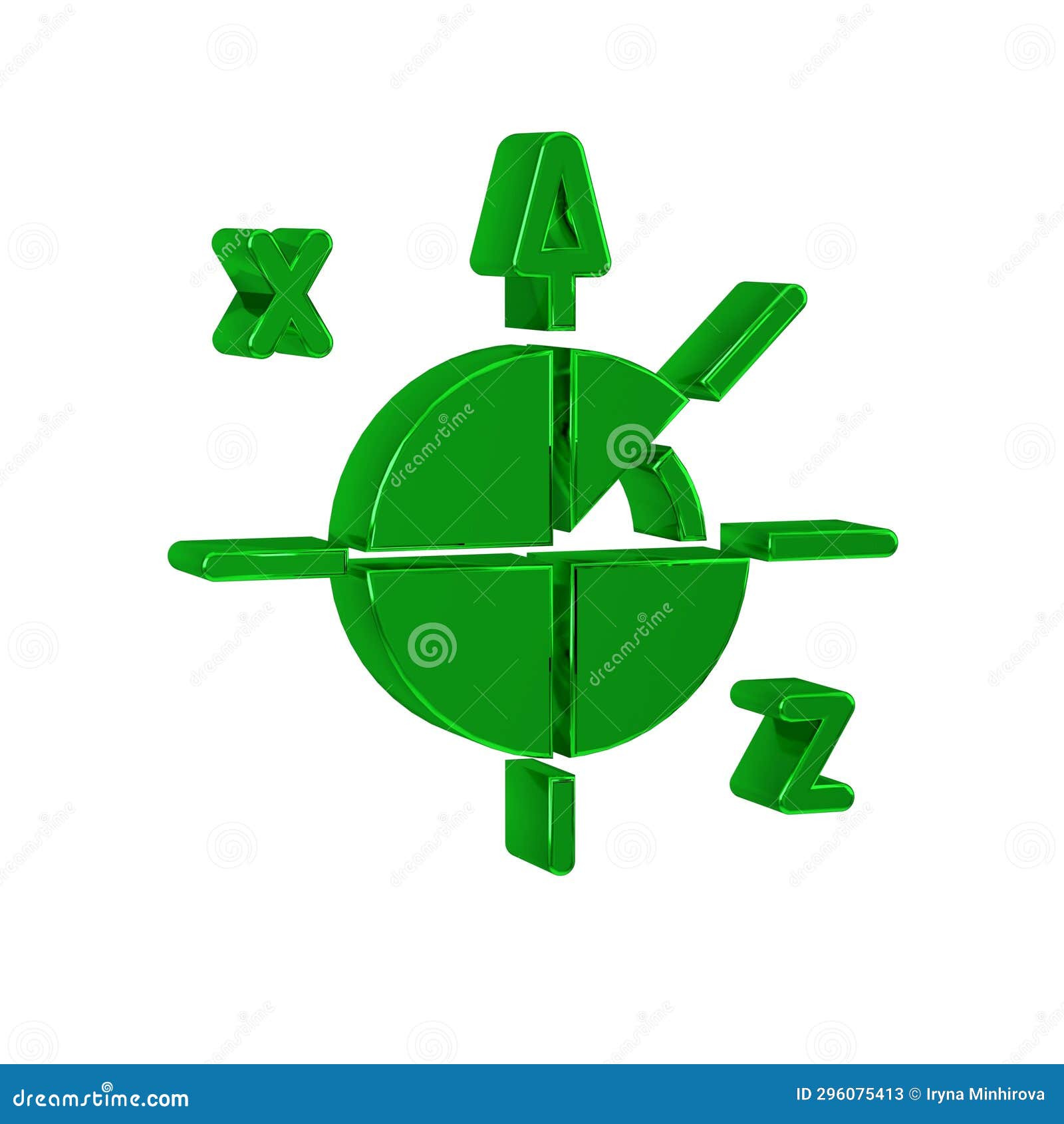 Trigonometric Circle Divided Into Four Quadrants.Versatile Trigonometry ...