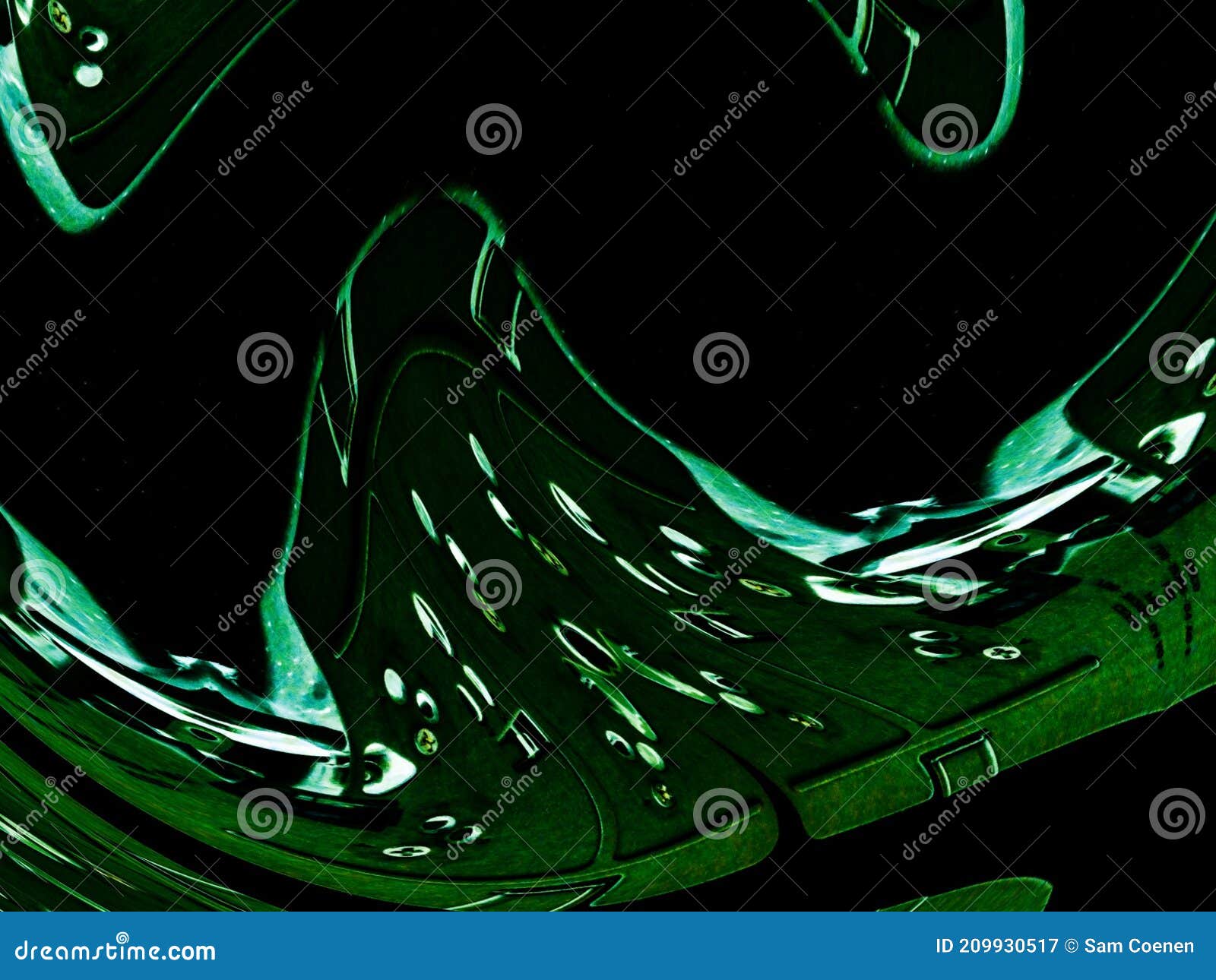 Green Trippy Digital Psychedelic Artwork Art Painting Stock ...