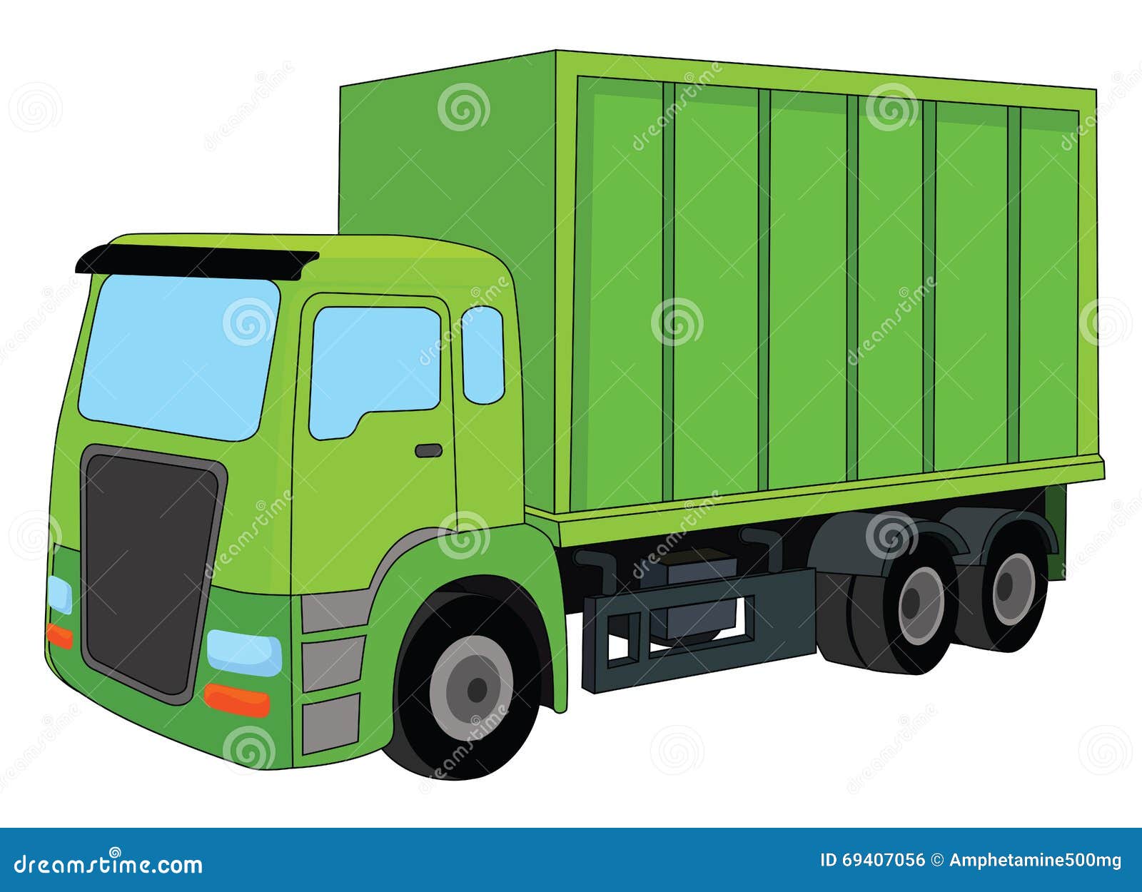 Green Truck Vector Illustration | CartoonDealer.com #68487984
