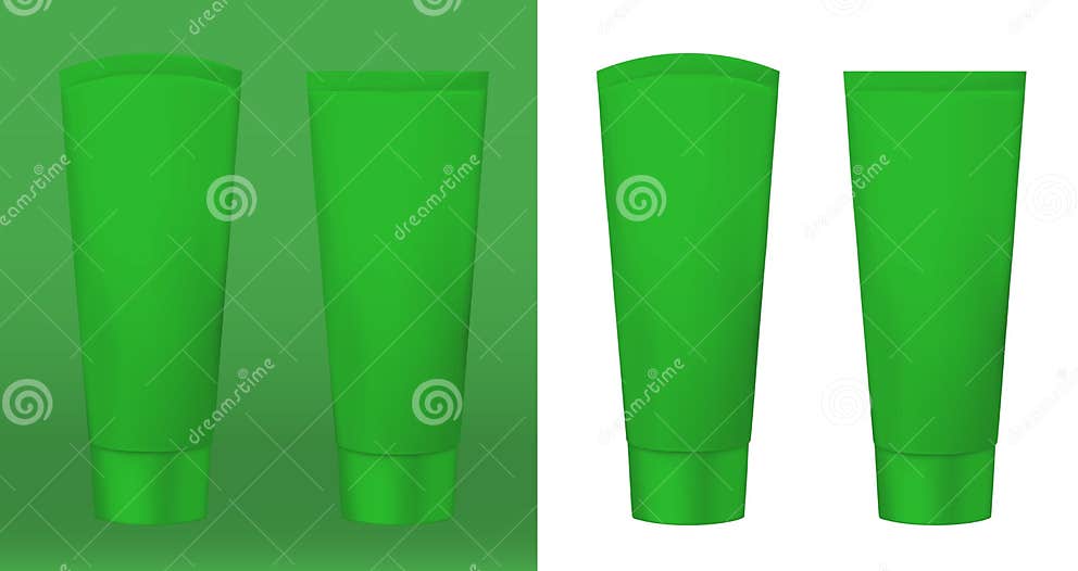 Green Tube for Cream or Toothpaste Stock Vector - Illustration of ...