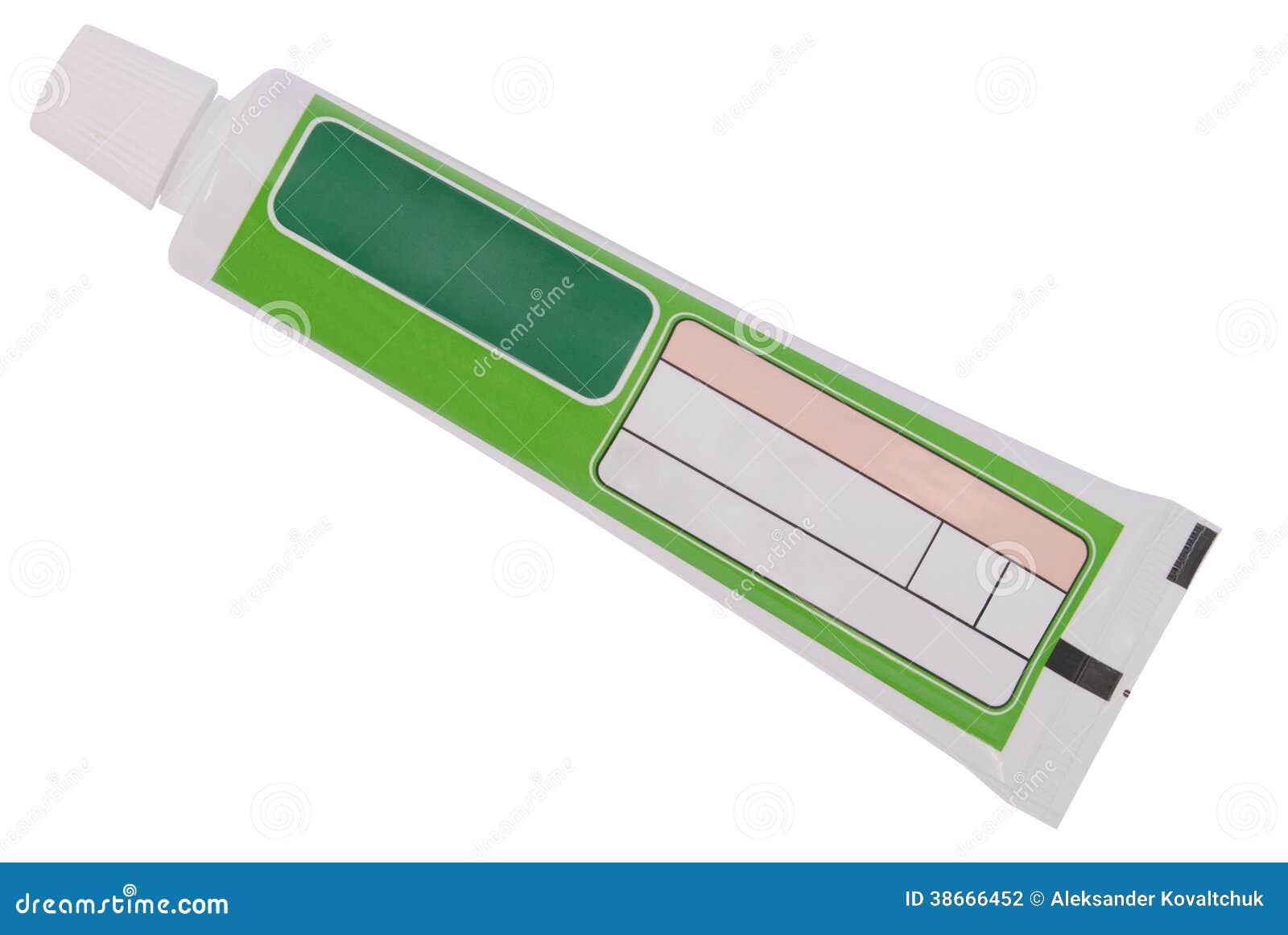 Green Tube Toothpaste (Clipping Path) Stock Photo - Image of hygiene ...