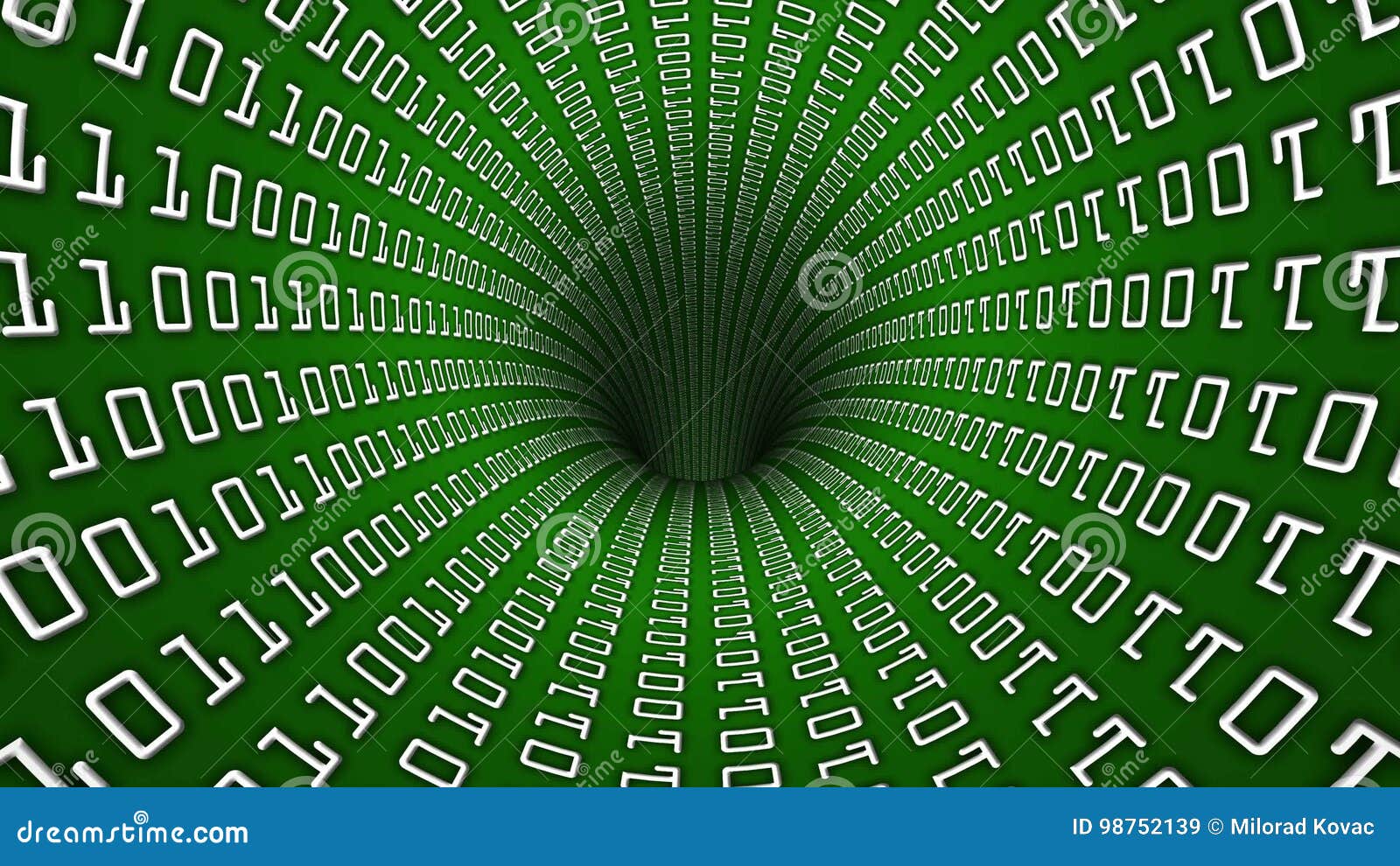 Binary Code Network Tunnel Hole 60 Fps Stock Video - Video of business ...