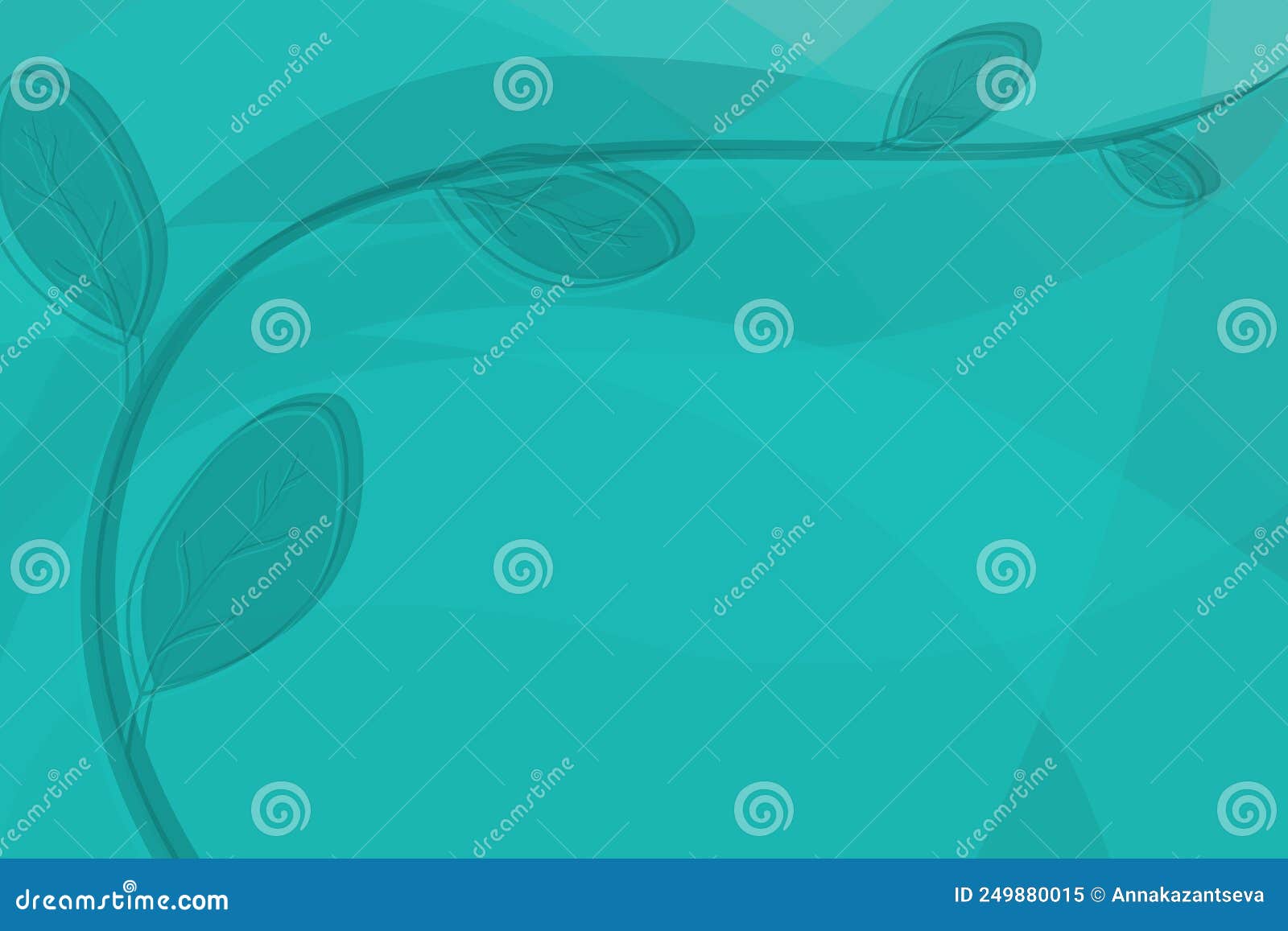 Green Turquoise Leaves Abstract Vector Background Stock Vector ...