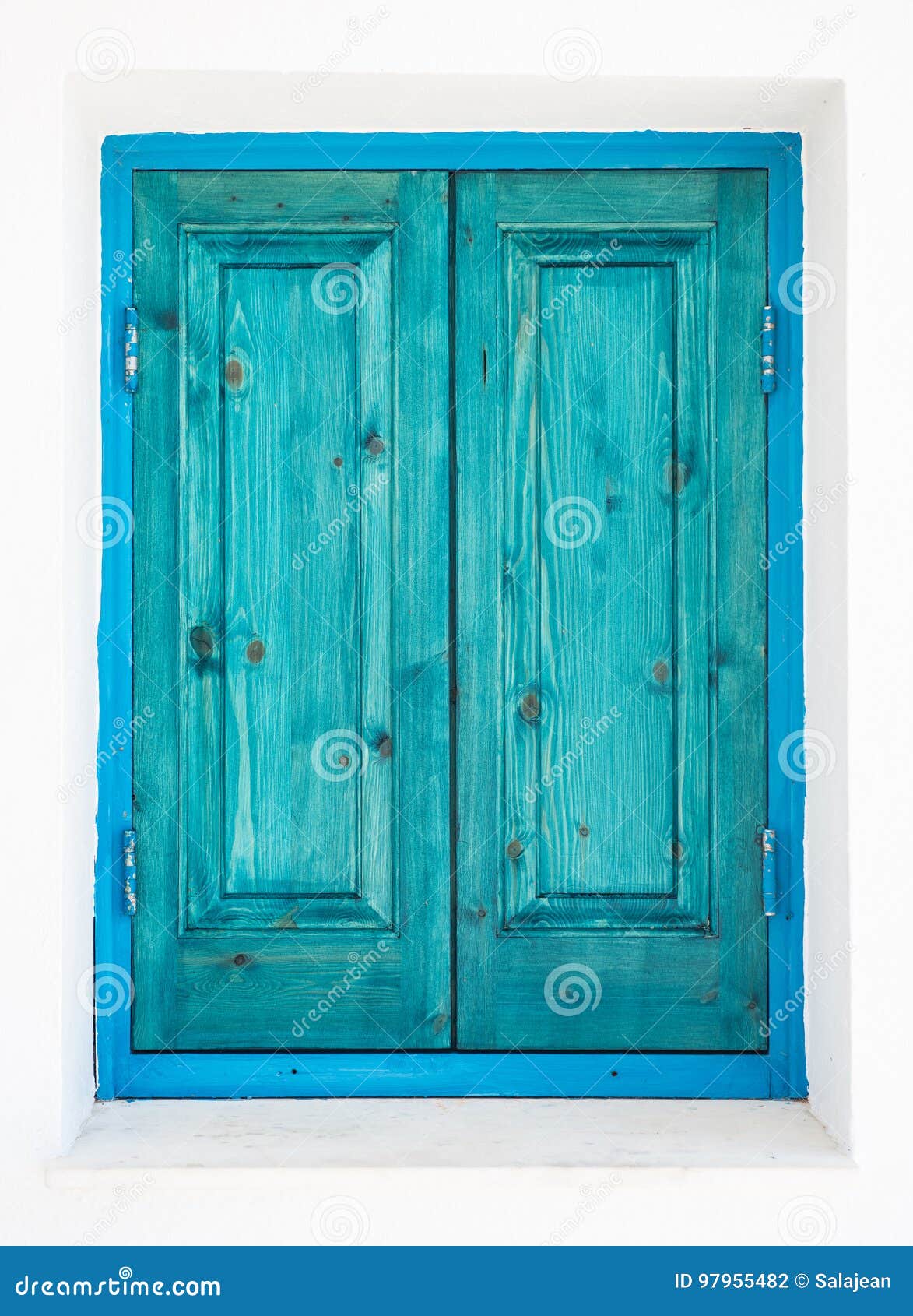 Green, Turquoise Wooden Window Shutters Stock Photo - Image of retro ...