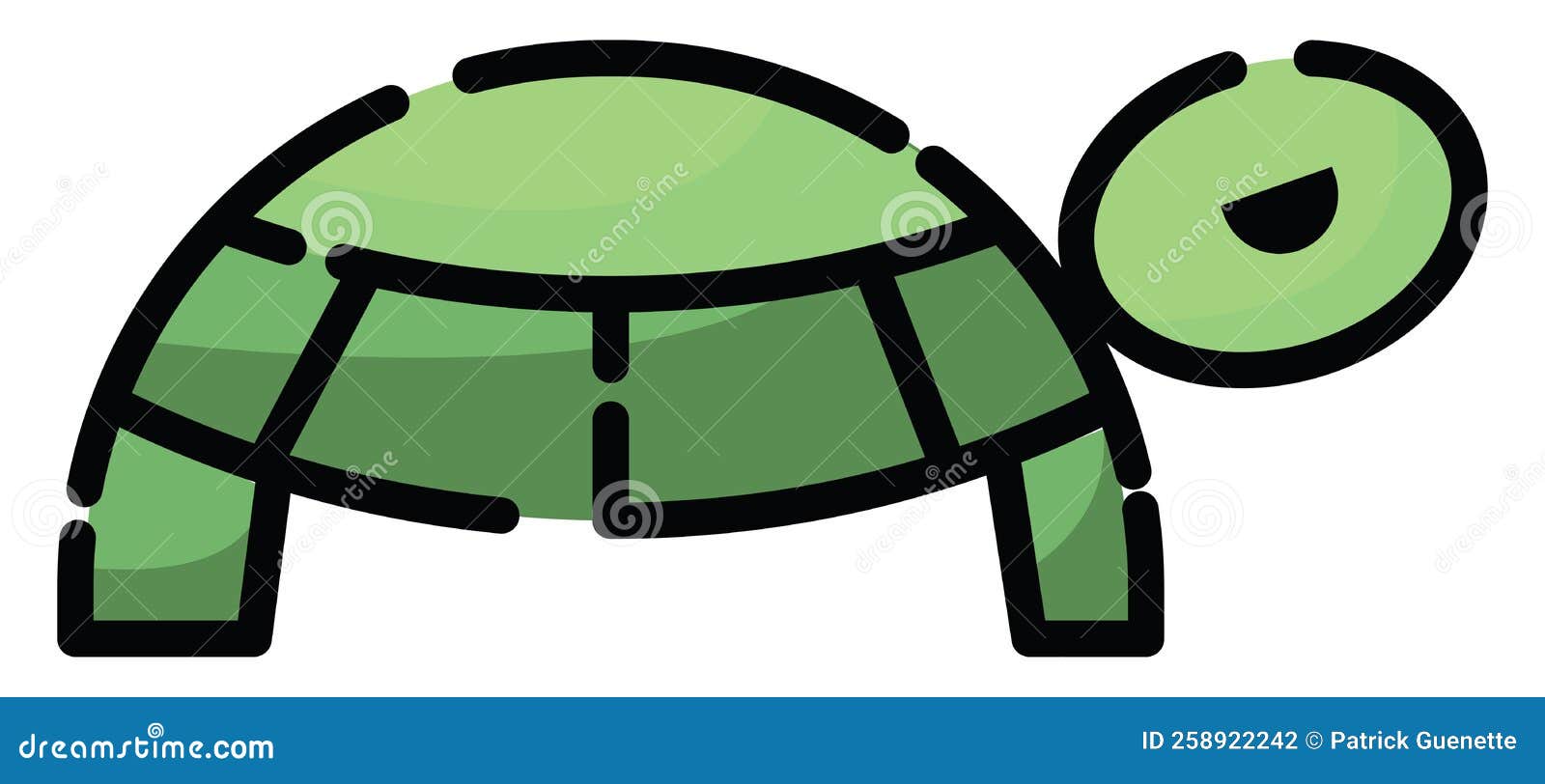Green turtle, icon stock vector. Illustration of graphic - 258922242