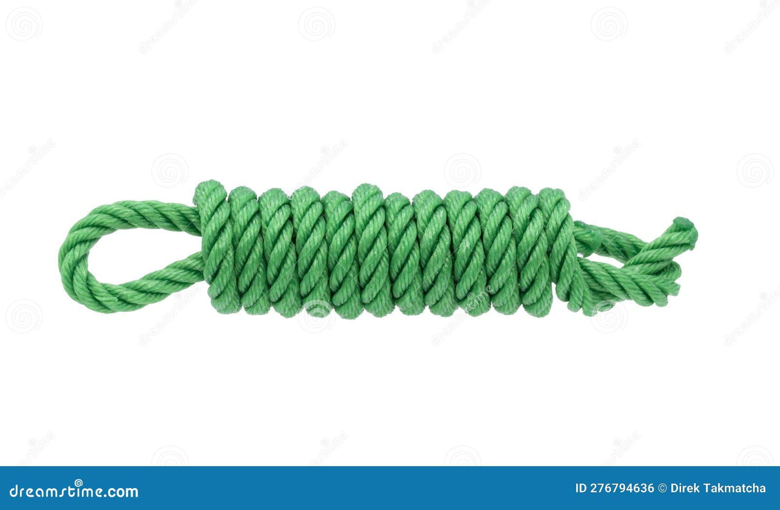 Green Twisted Rope Isolated Stock Photo - Image of knot, gibbet: 276794636