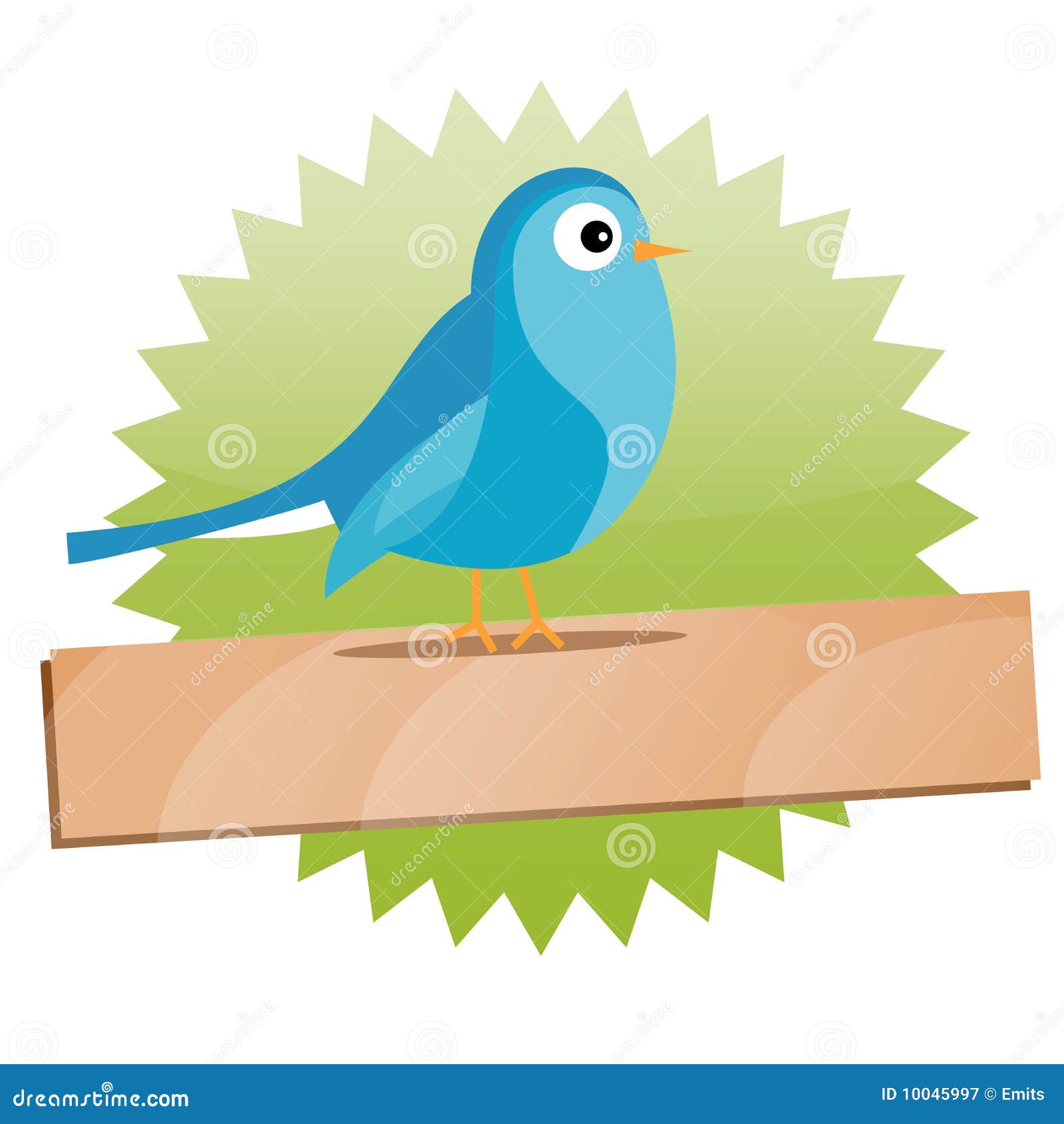 Green Twitter Sign with Space for Text Stock Illustration ...