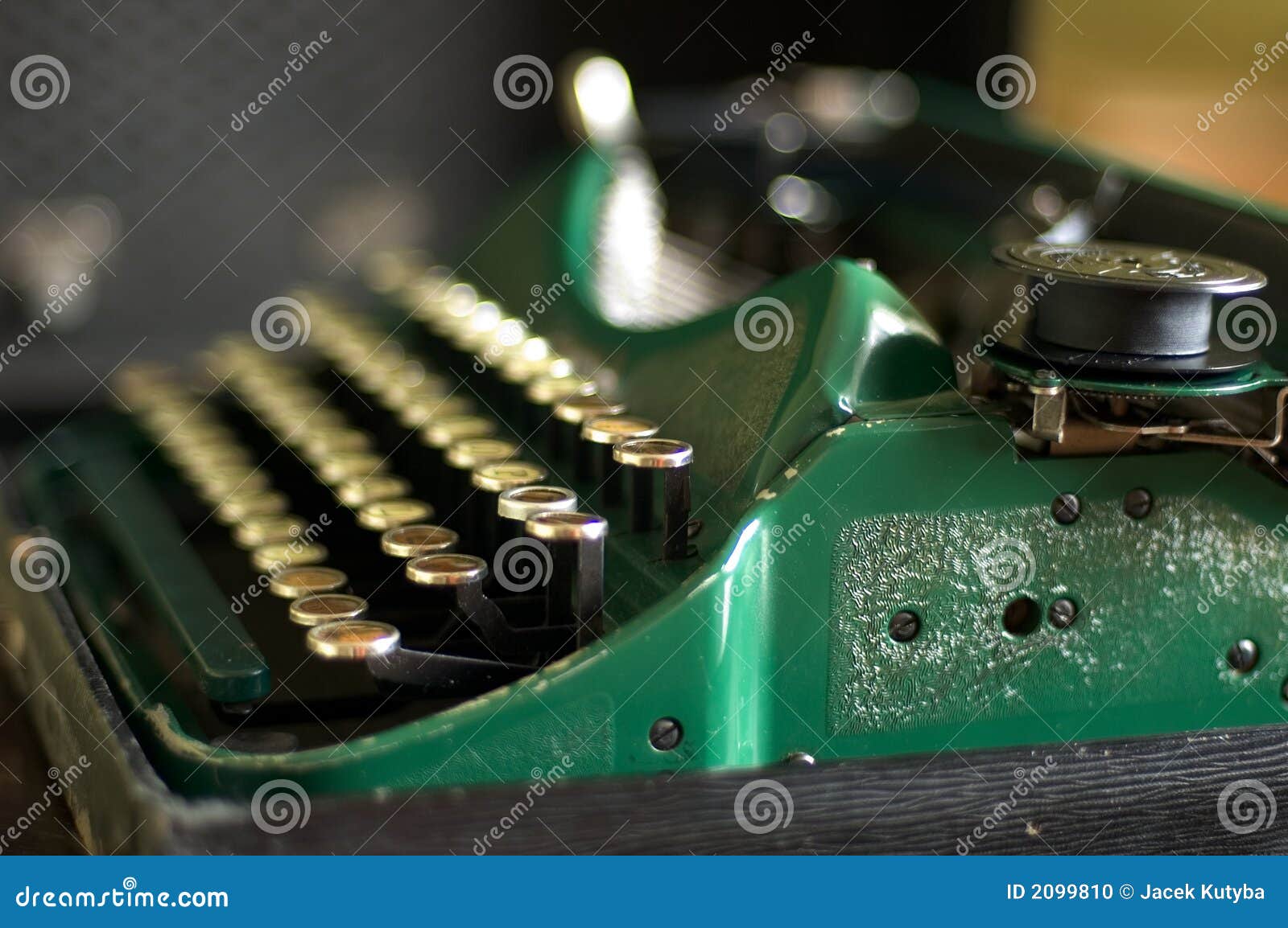 Green type machine stock photo. Image of print, poet, fonts - 2099810