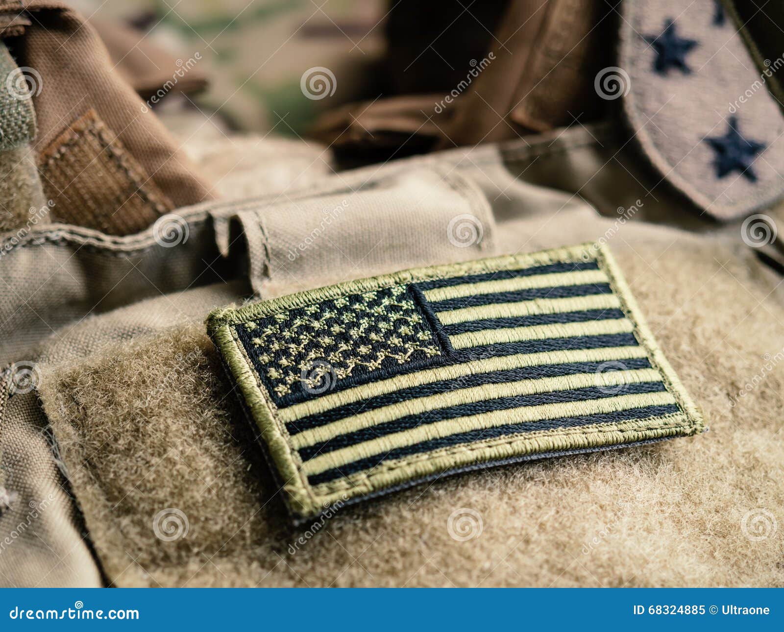 U.S. Flag Velcro Patch On Army Uniform Stock Photo | CartoonDealer.com ...