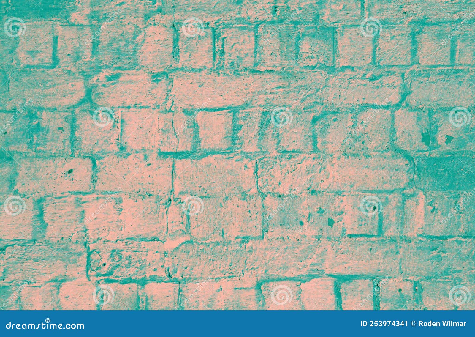 Green and Uneven Whitewashed Wall, Texture, Background. Wavy, Bumpy ...