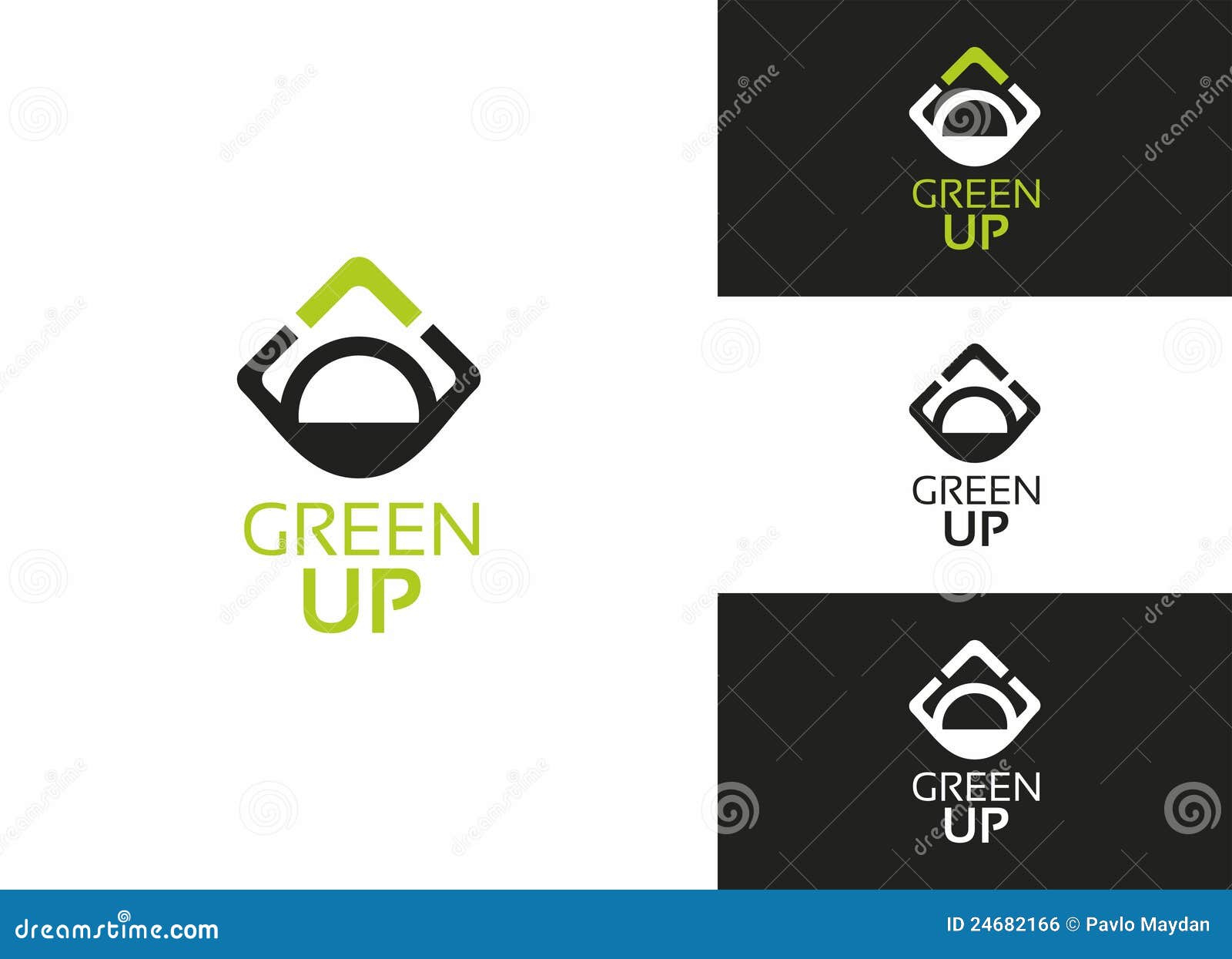Green UP Logo stock vector. Illustration of idea, commerce - 24682166