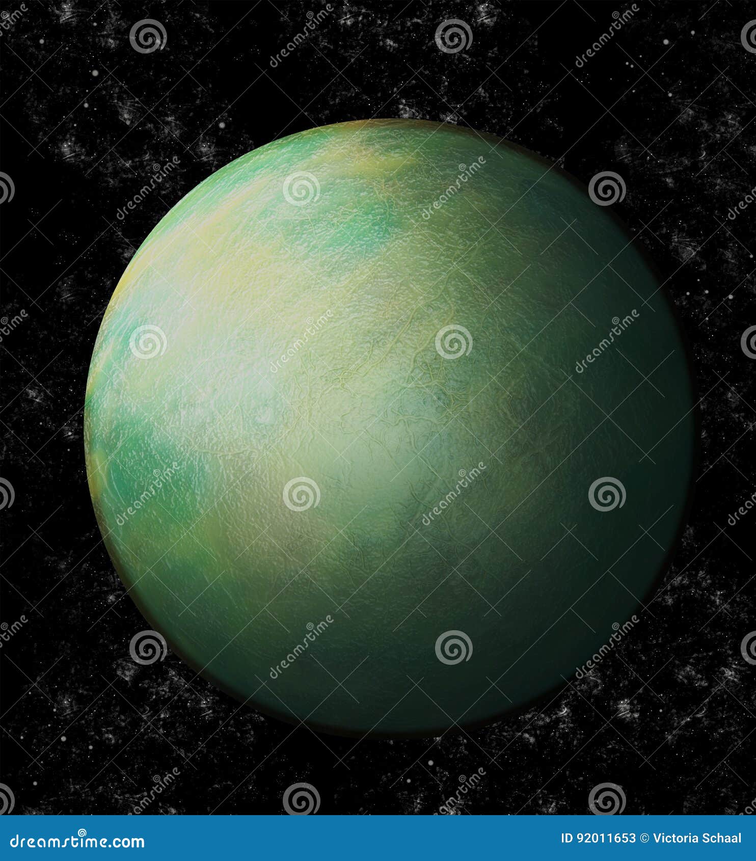 Green Uranus in space stock illustration. Illustration of green - 92011653