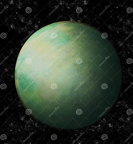 Green Uranus in space stock illustration. Illustration of green - 92011653