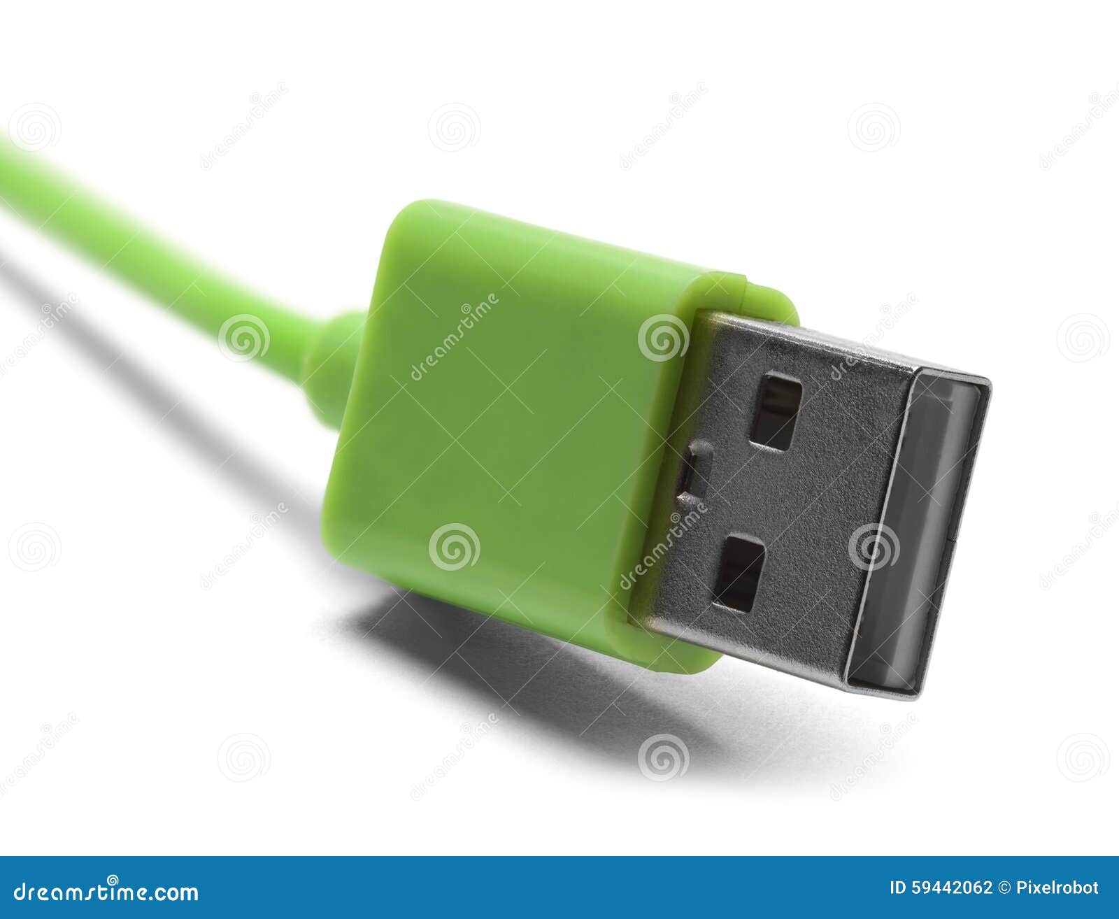 Green USB Cable stock photo. Image of computer, interior - 59442062