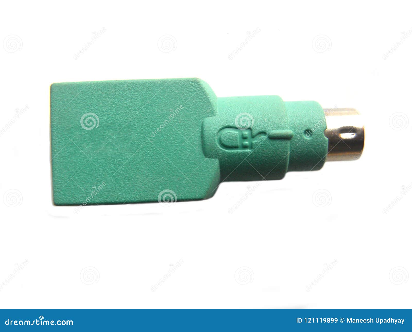 Green USB To Keyboard and Mouse Adapter Stock Image - Image of adaptor ...