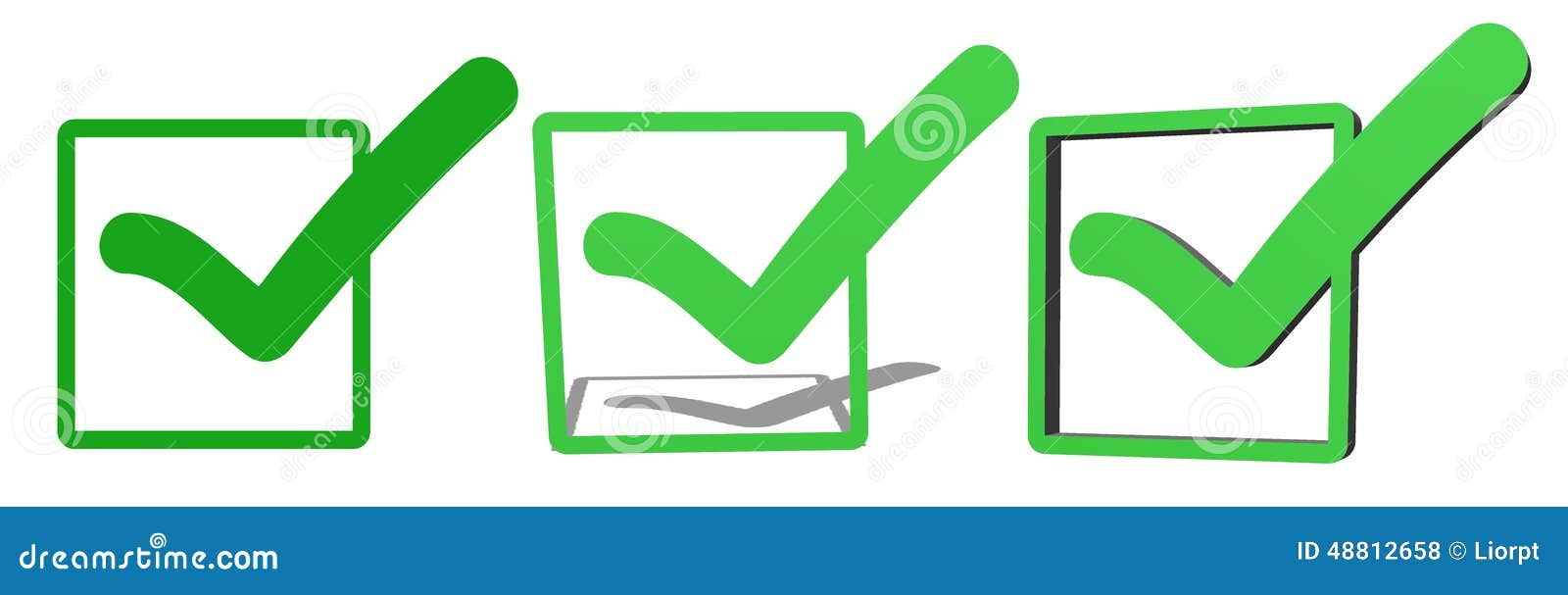 Green V check marks stock illustration. Illustration of validation ...