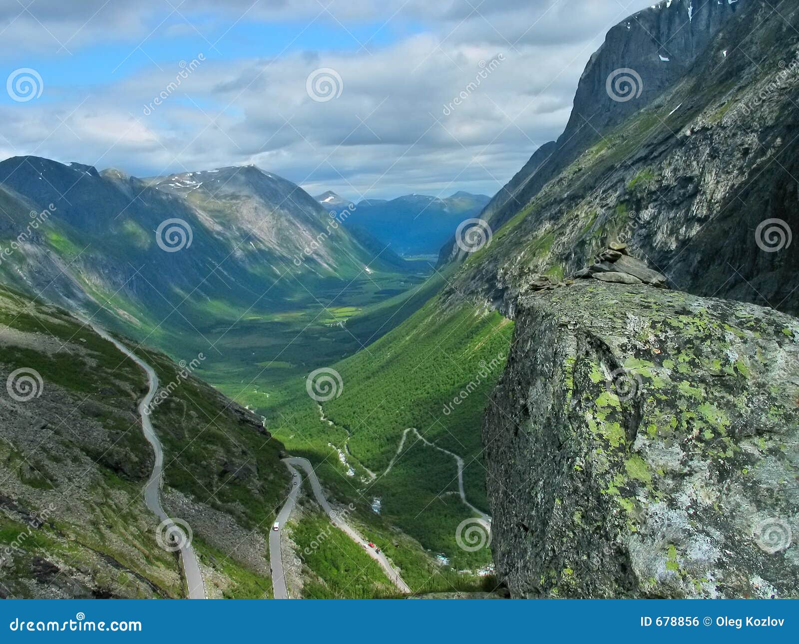 Green valley stock photo. Image of twisting, travel, scandinavia - 678856