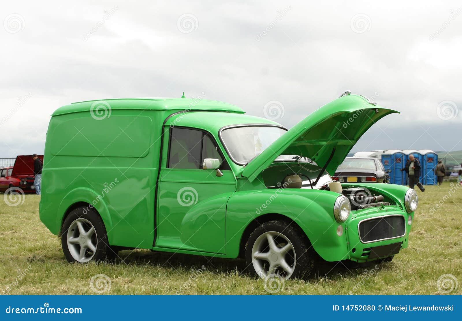 Green van stock photo. Image of show, vehicle, light - 14752080