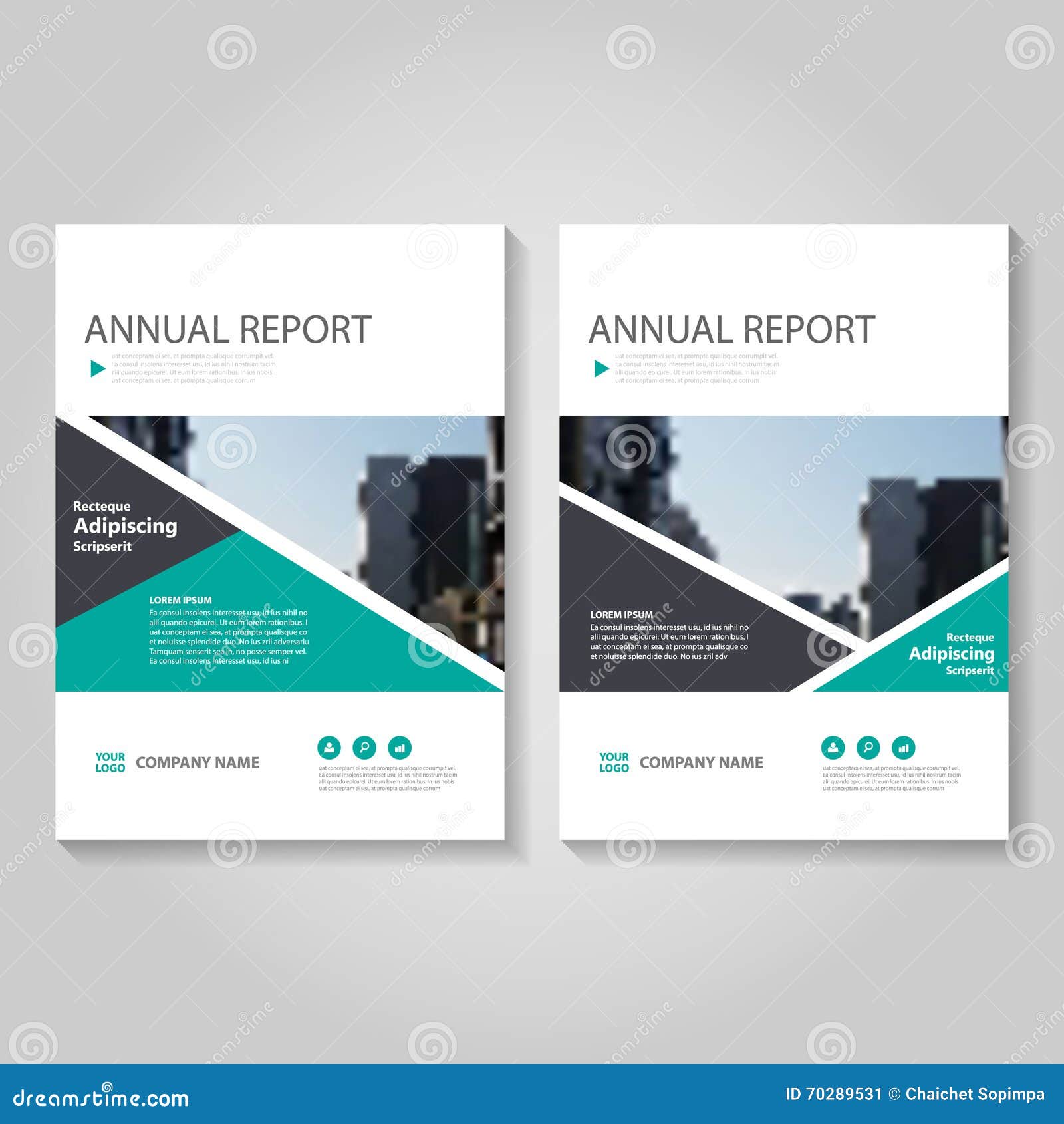Green Vector Annual Report Leaflet Brochure Flyer Template Design Book