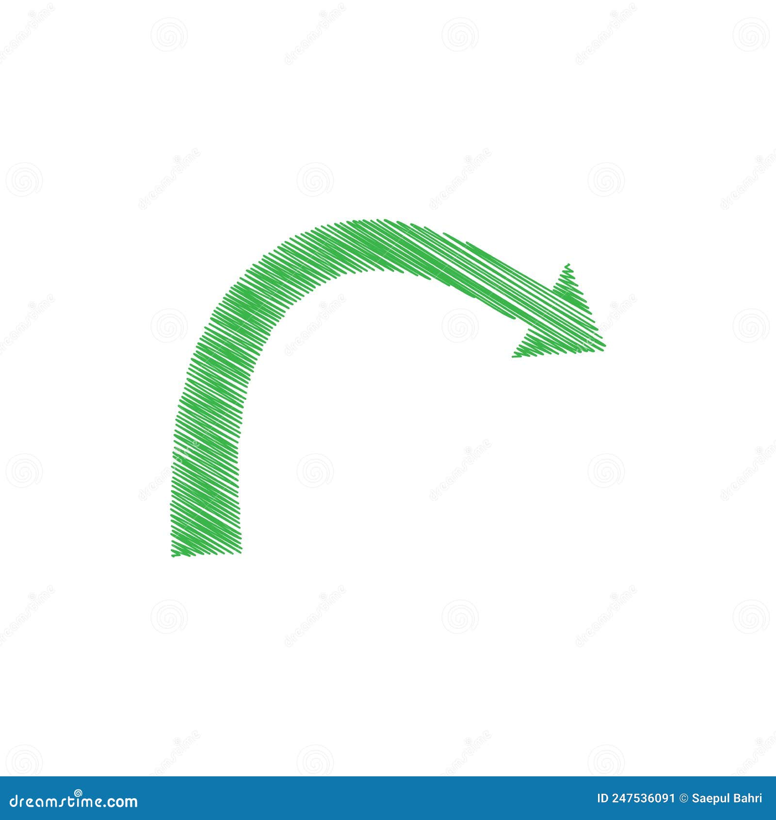 Green Hand Drawn Arrow Element Vector. Collection of Doodle Arrows ...