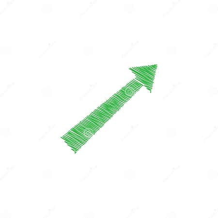 Green Hand Drawn Arrow Element Vector. Collection of Doodle Arrows ...