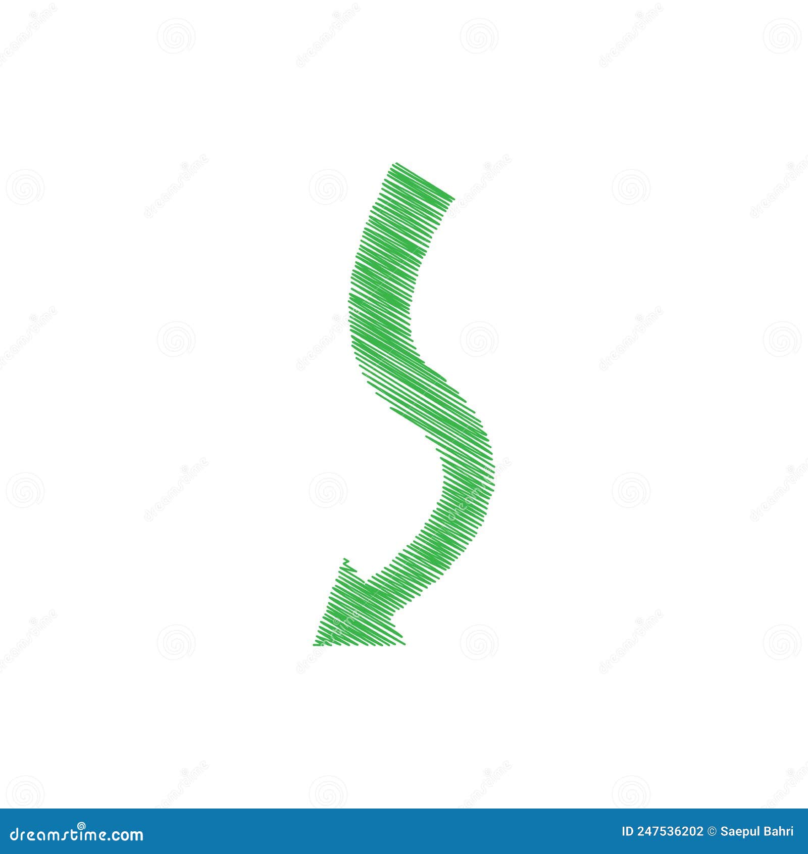 Green Hand Drawn Arrow Element Vector. Collection Of Doodle Arrows ...