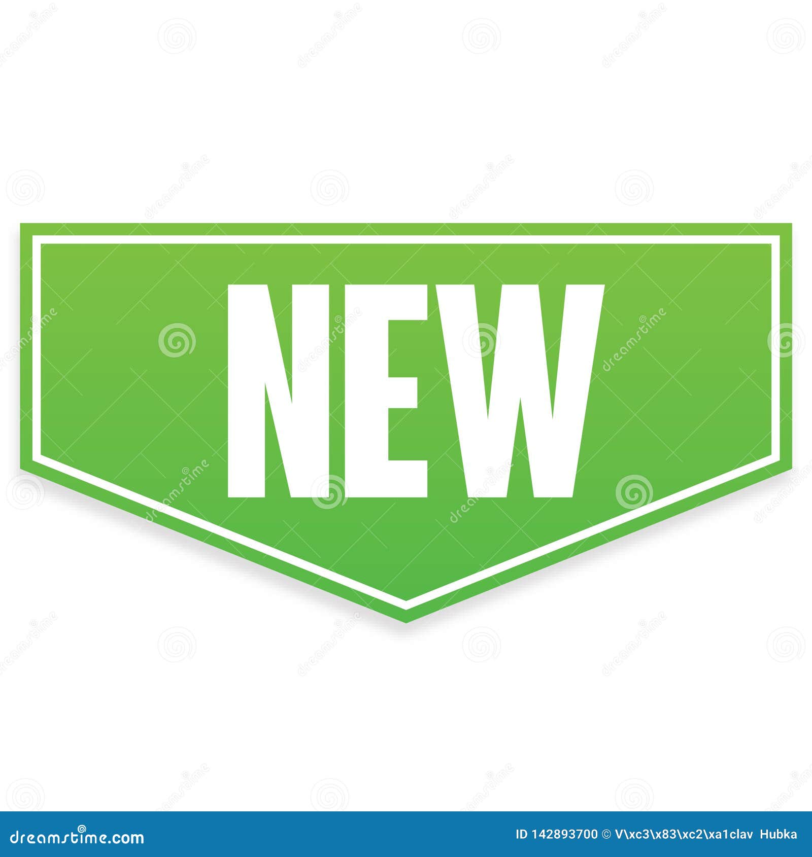 Green vector banner new stock vector. Illustration of label - 142893700