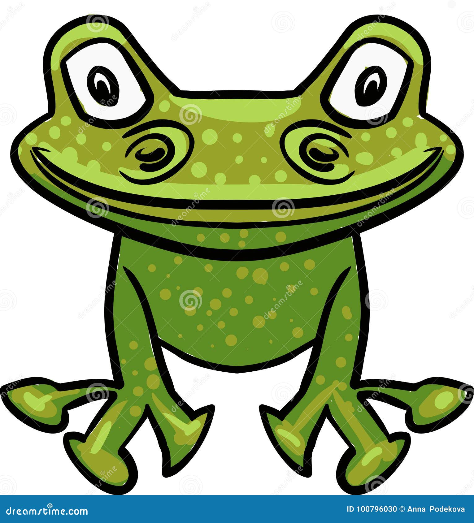 Green vector frog drawing stock vector. Illustration of large - 100796030