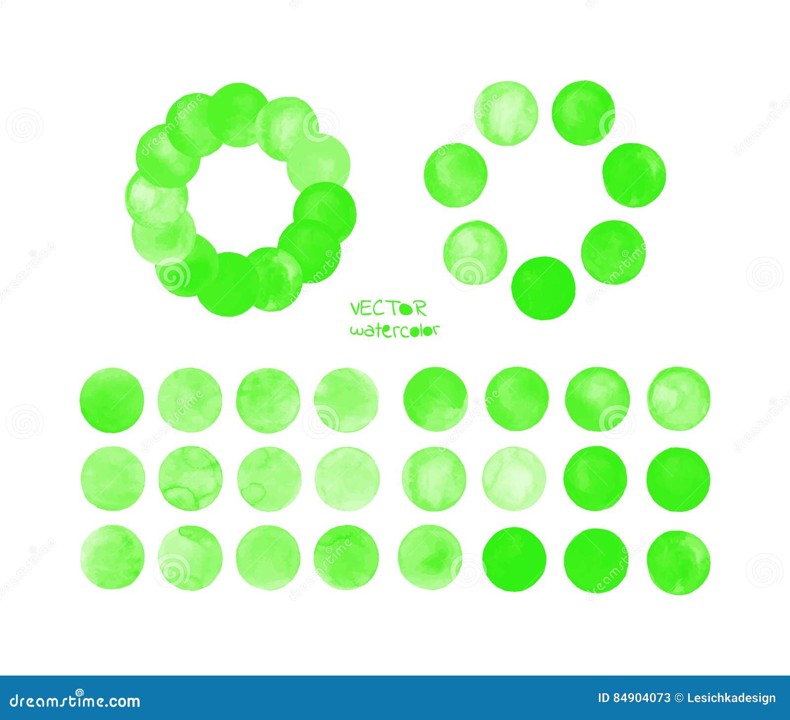 Green Vector Isolated Watercolor Paint Circle Stock Vector ...