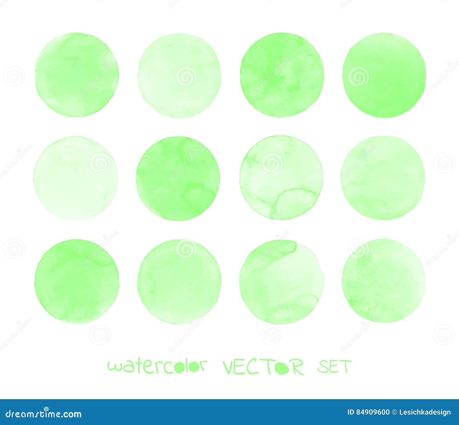 Green Vector Isolated Watercolor Paint Circle Stock Vector ...