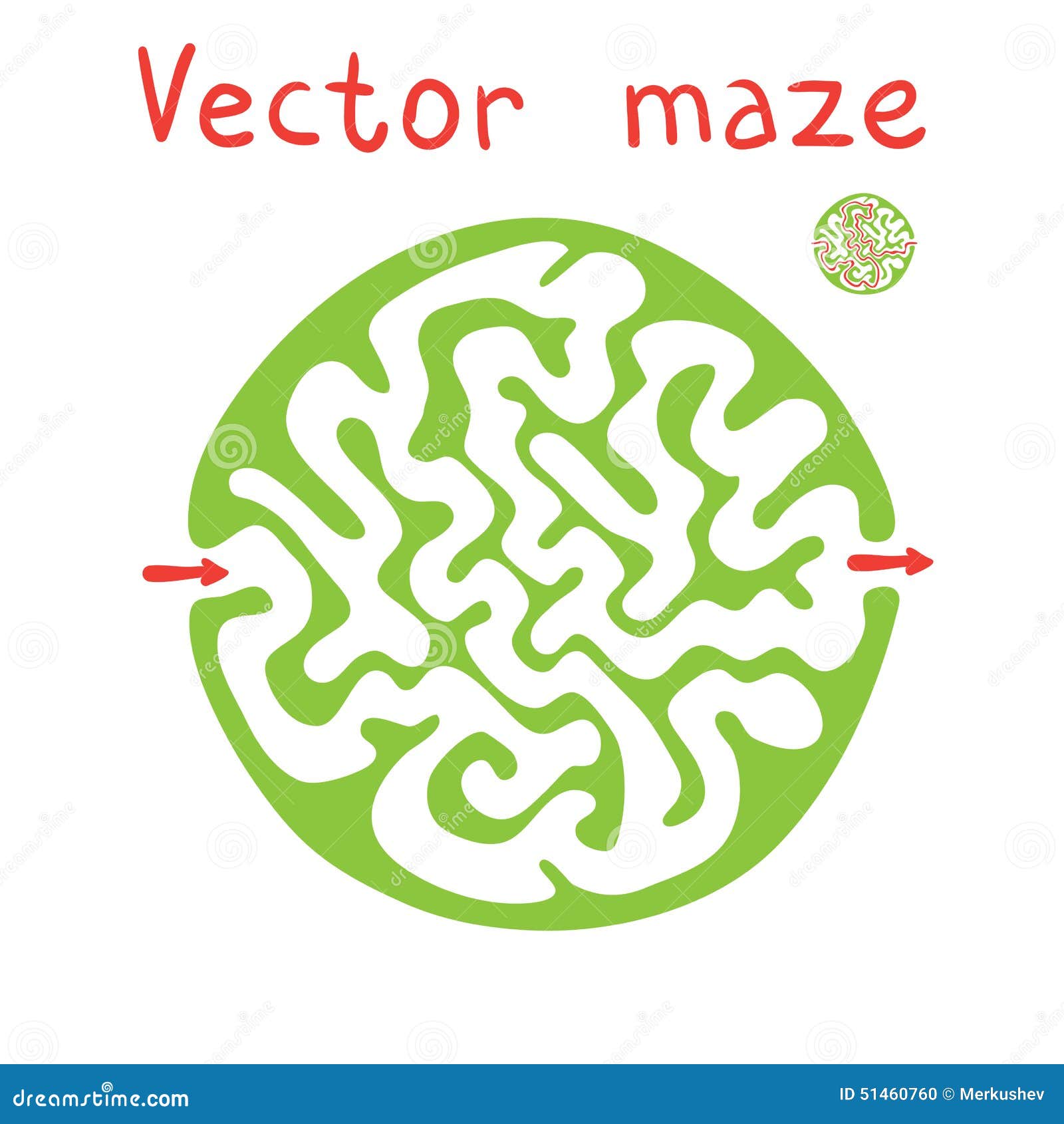 Green vector maze stock vector. Illustration of shape - 51460760