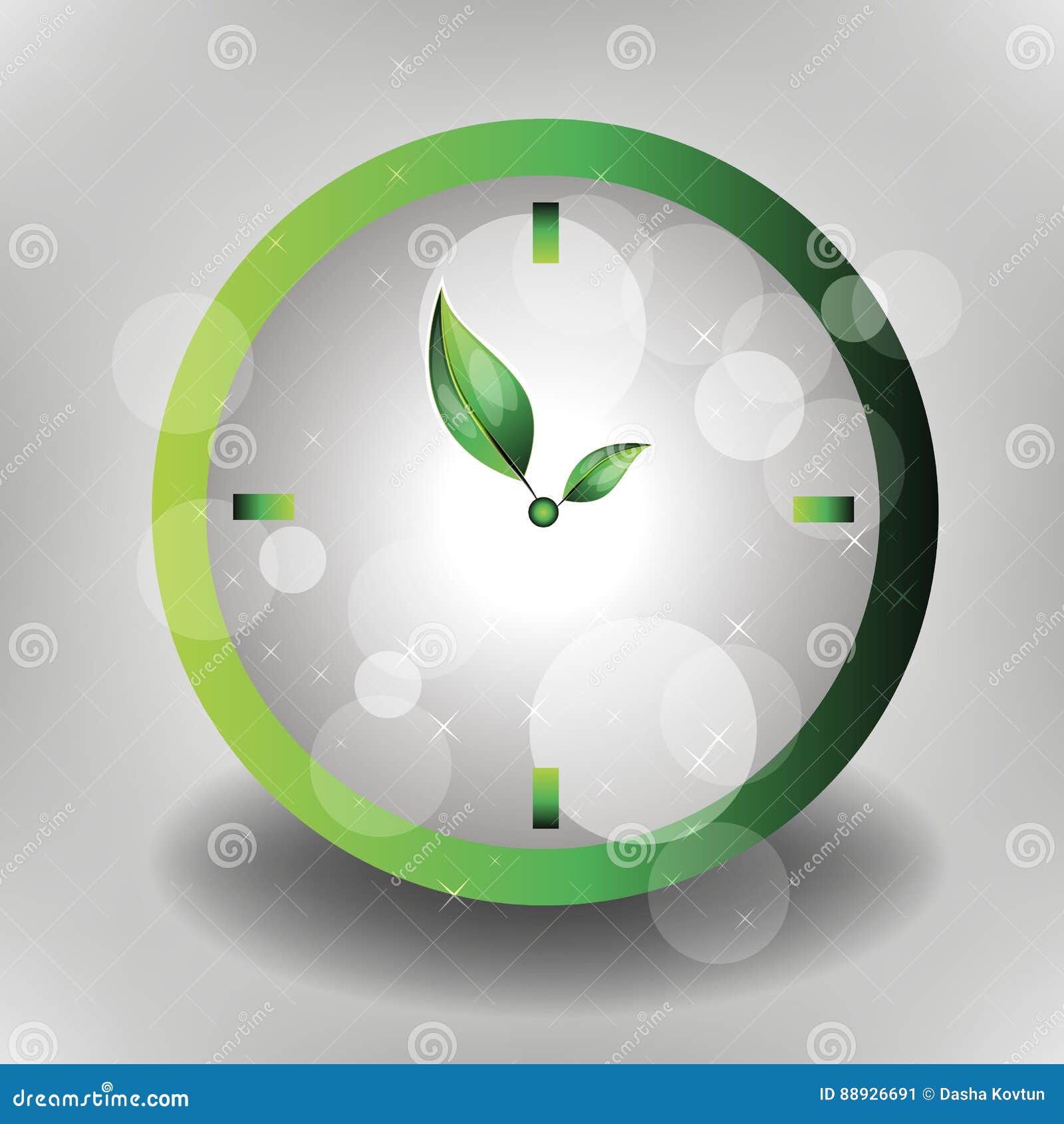 Green Vector Nature Foliage Natural Watches Stock Vector - Illustration ...