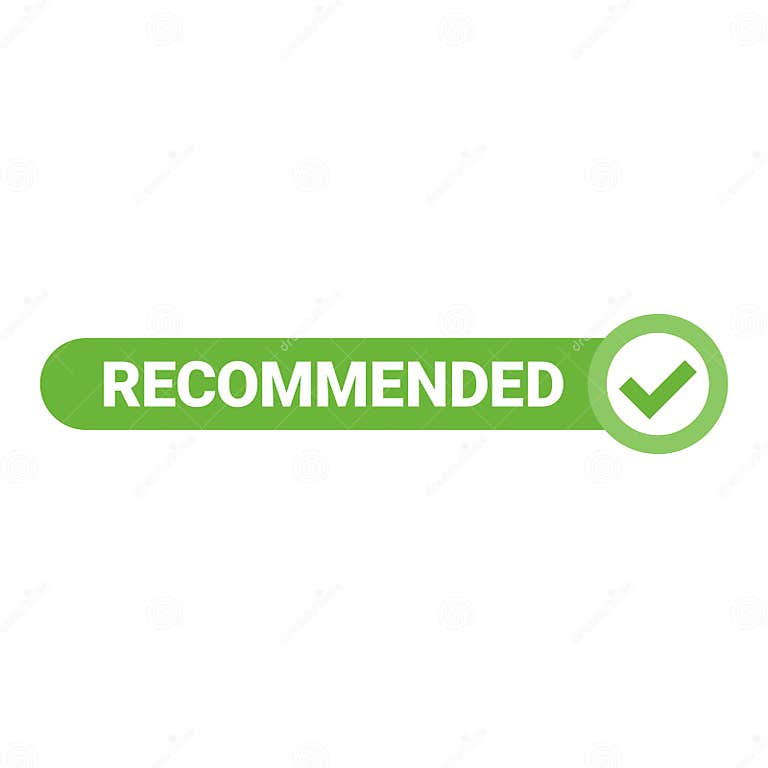 Green Vector Recommended Label on White Background Stock Vector ...