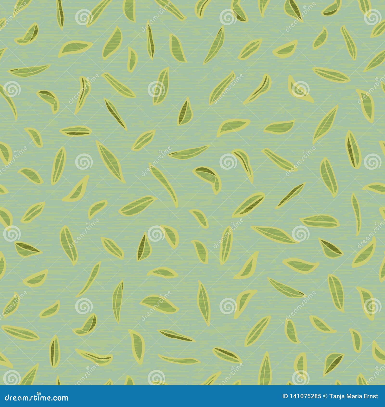 Green Pattern with Multi Leaf. Stock Vector - Illustration of pattern ...